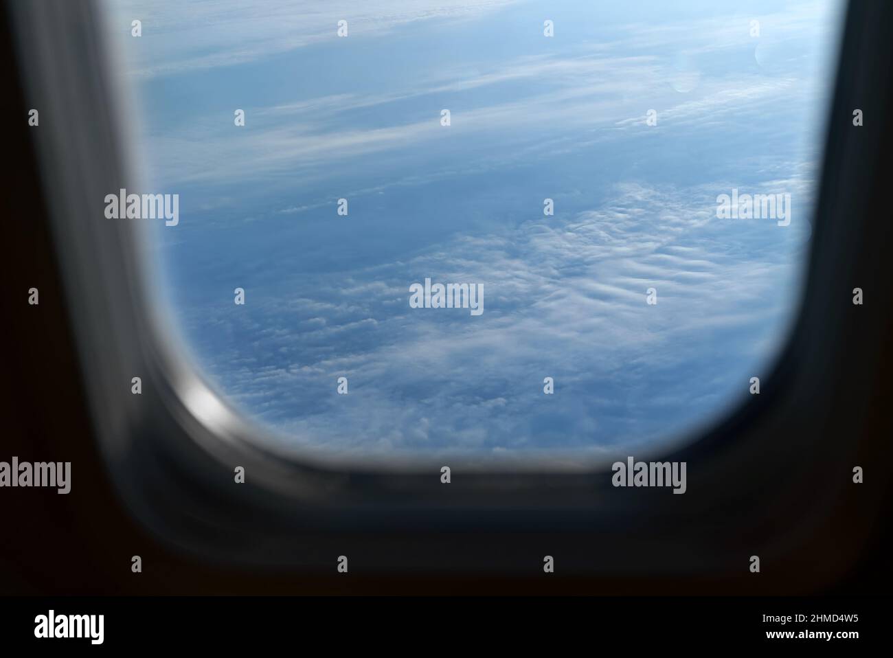 View of the clouds from the airplane window Stock Photo - Alamy