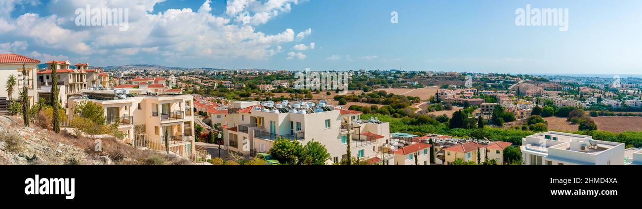 Panoramic view of the city of Paphos in Cyprus Stock Photo - Alamy