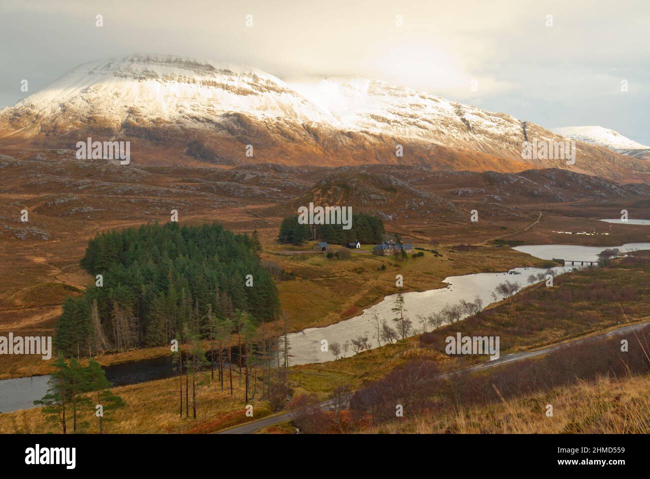 Arkle mountain and River Laxford, Sutherland Stock Photo - Alamy