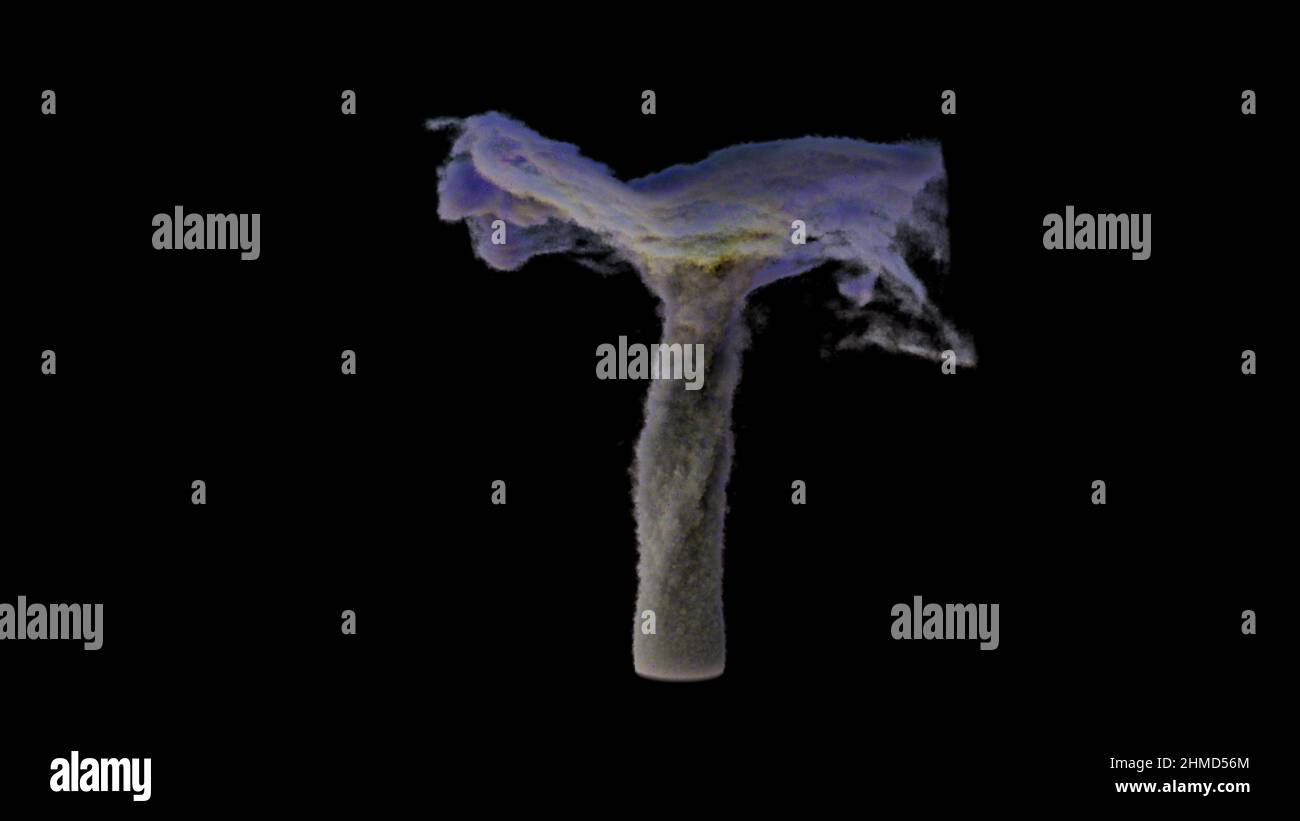 Model of natural typhoon in 3d render stage of development. Incipient ...