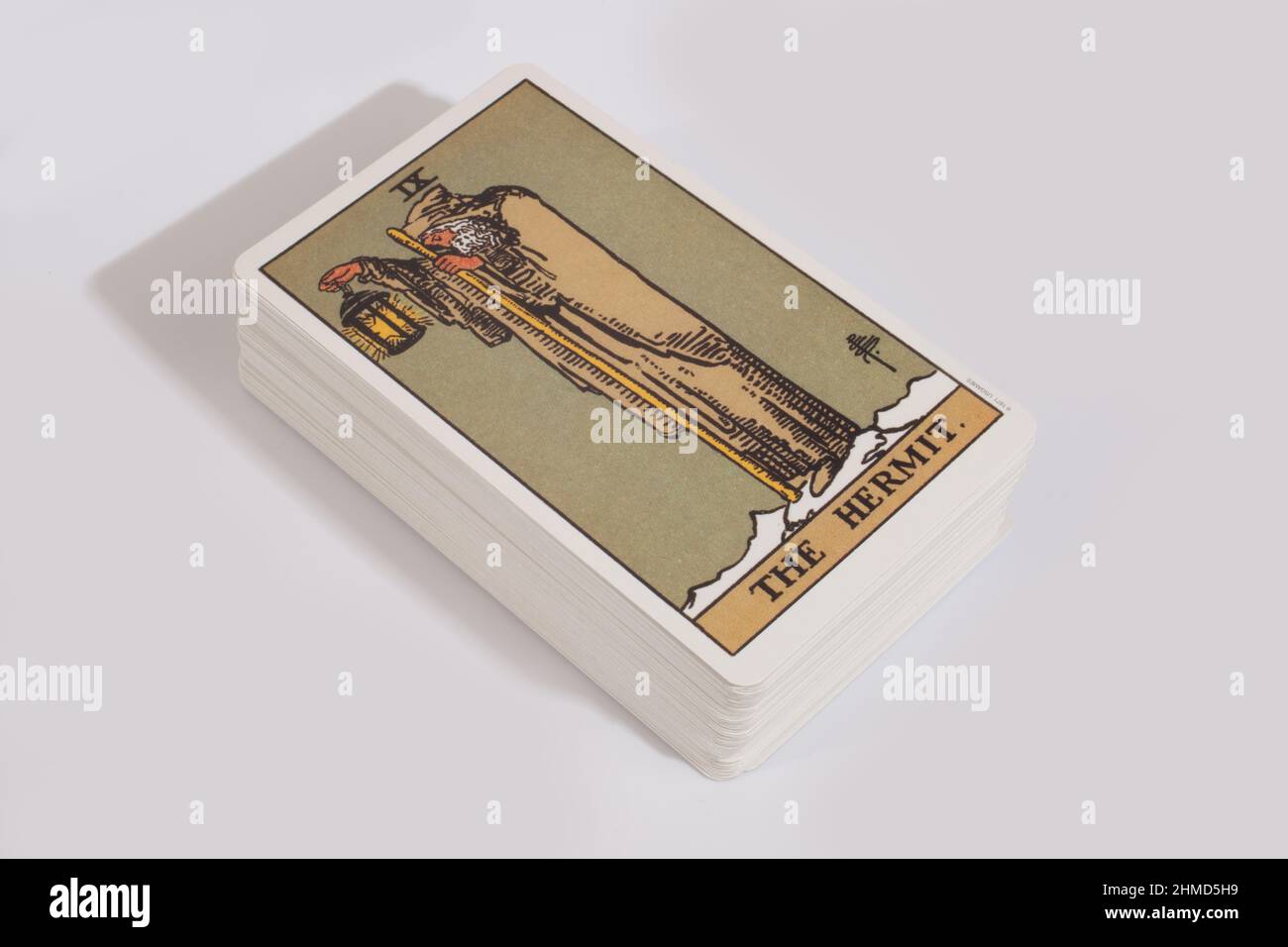 The Hermit card from a traditional tarot pack Stock Photo - Alamy