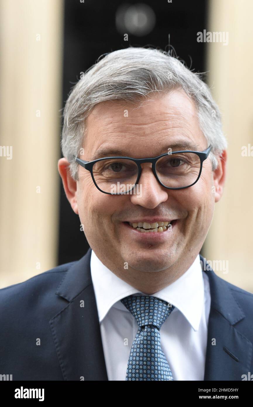 London, UK. 9th Feb, 2022. Magnus Brunner Austrian Finance Minister ...
