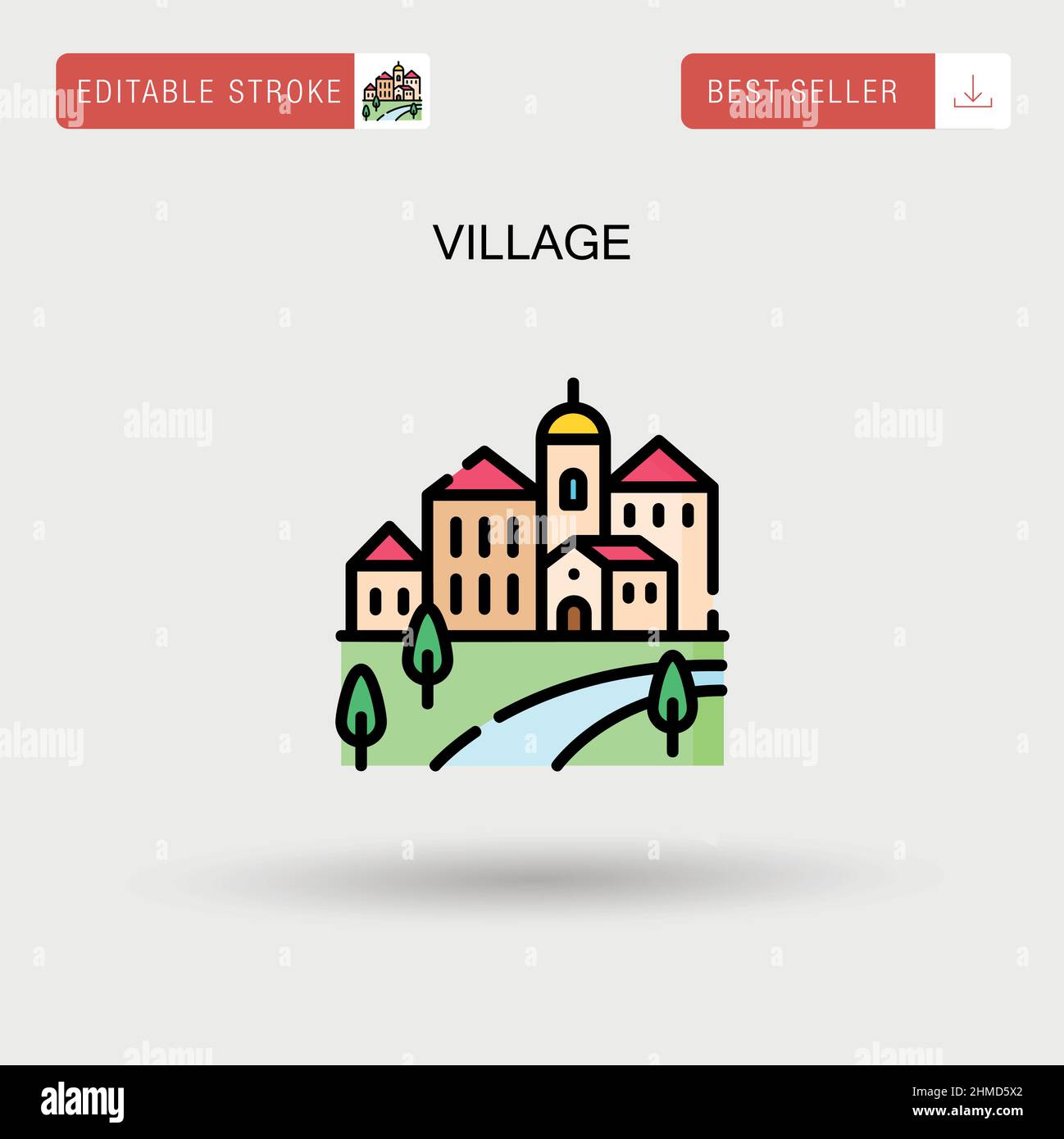 View village Stock Vector Images - Alamy