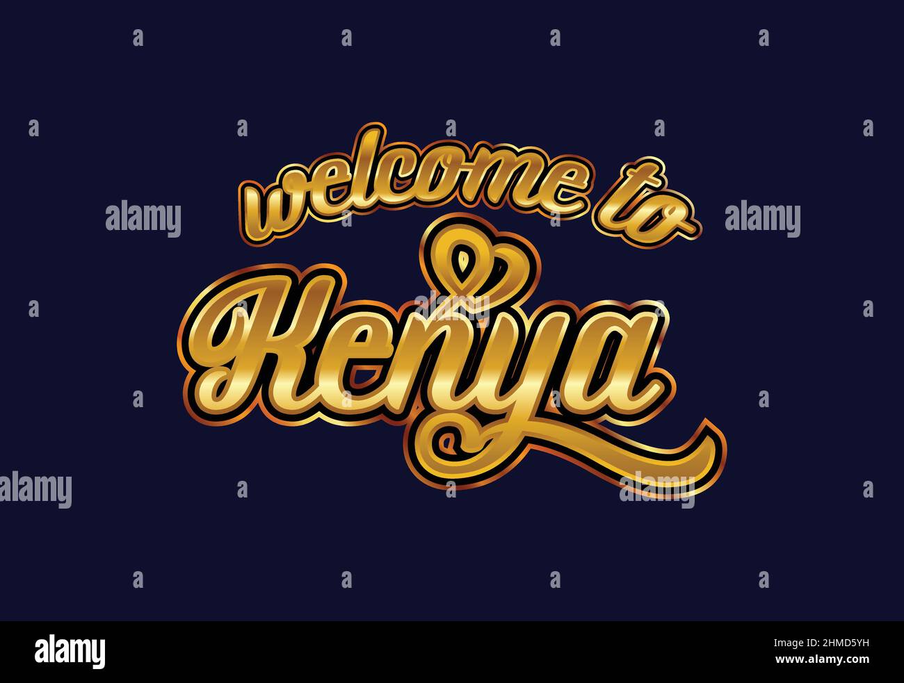 Welcome To Kenya Word Text Creative Font Design Illustration. Welcome ...