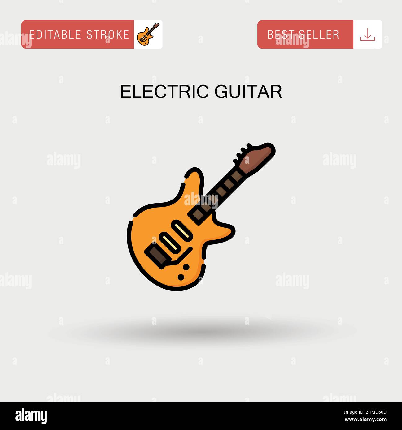 Electric guitar Simple vector icon Stock Vector Image & Art - Alamy