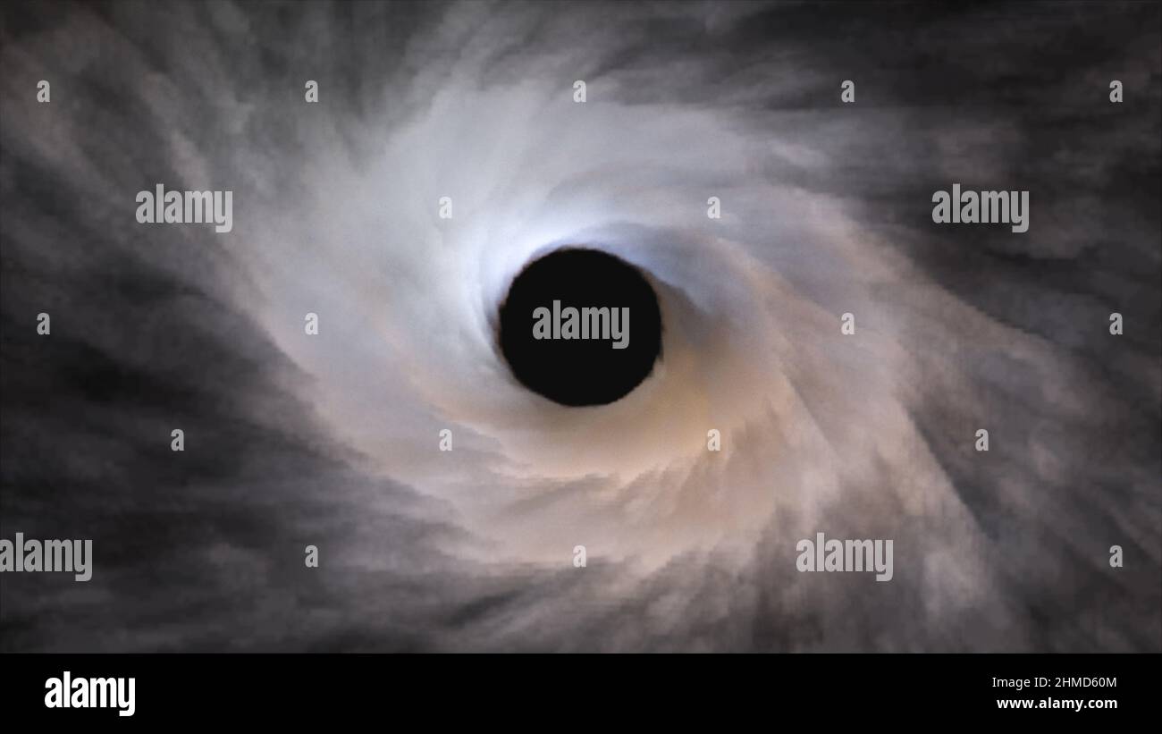 Atmospheric vortex with 3d render motion in swirling flow. Beginning ...