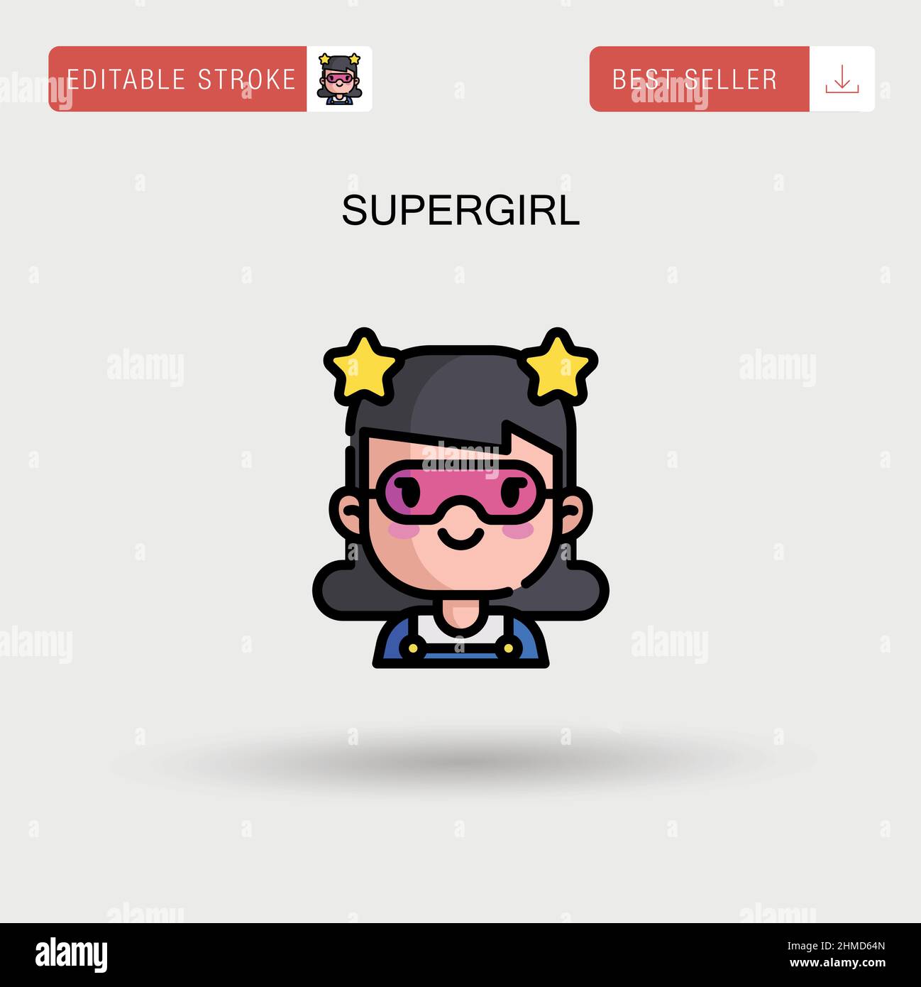 Supergirl Simple vector icon Stock Vector Image & Art - Alamy