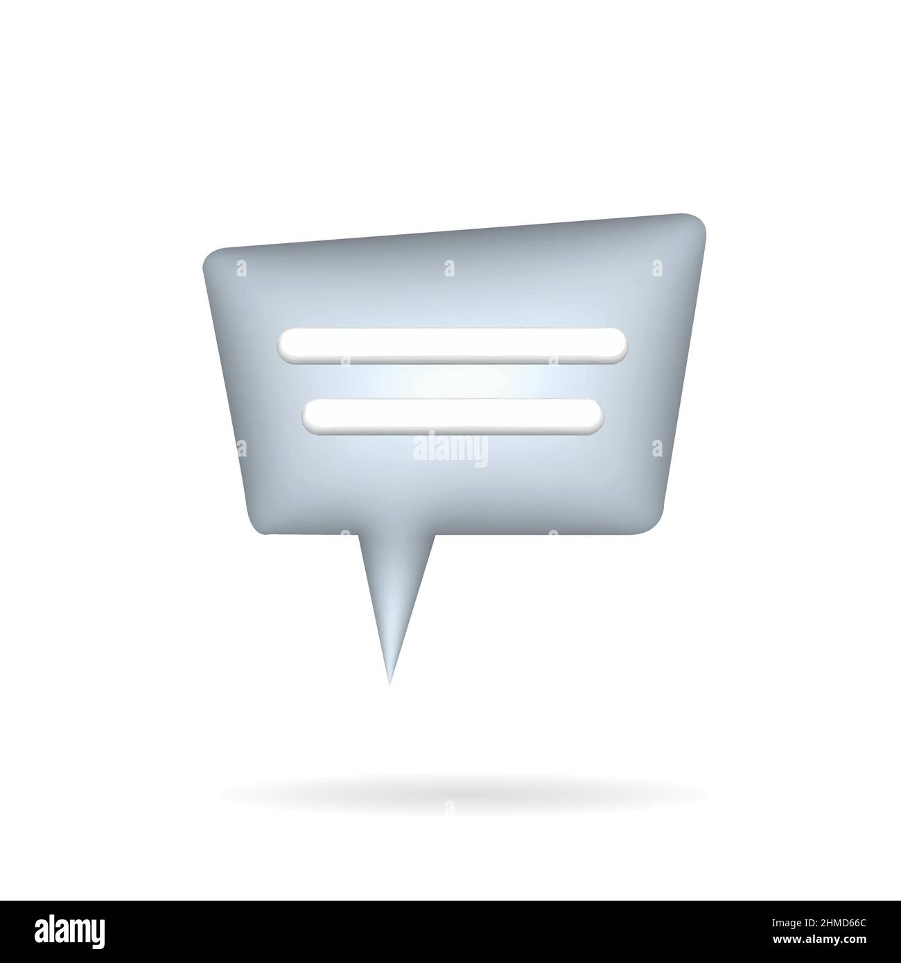 Grey Chat Speech 3D Bubble for Communication concept and Web UI Stock ...