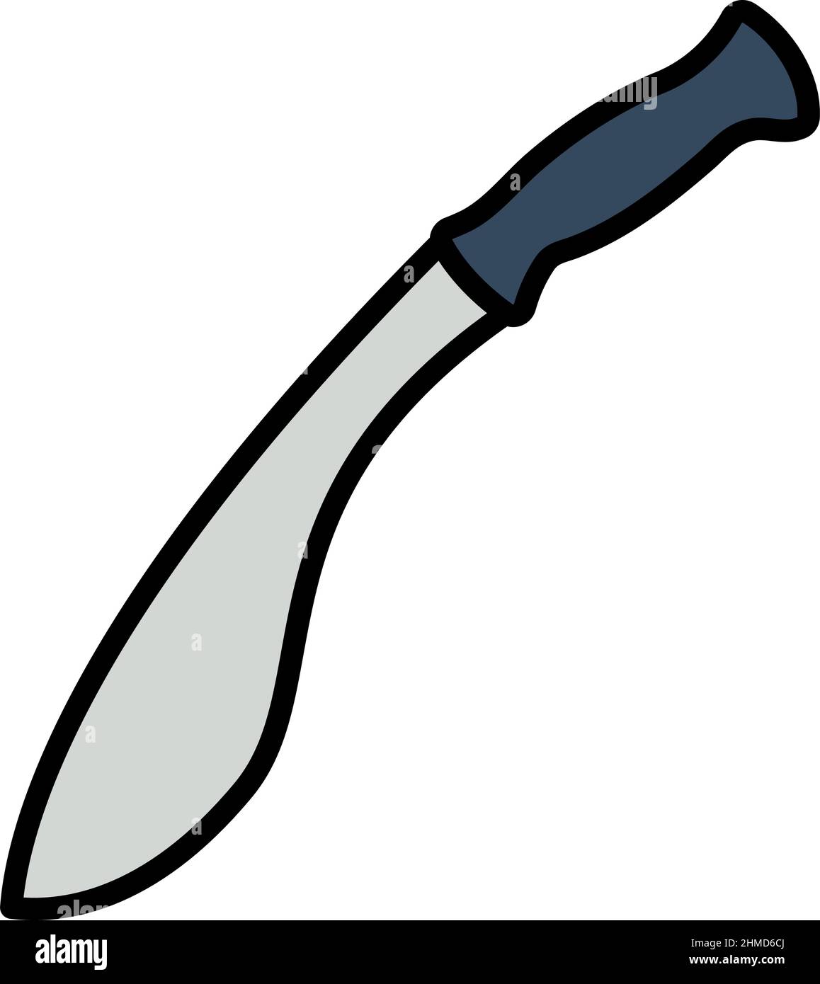 Machete Icon. Editable Bold Outline With Color Fill Design. Vector ...
