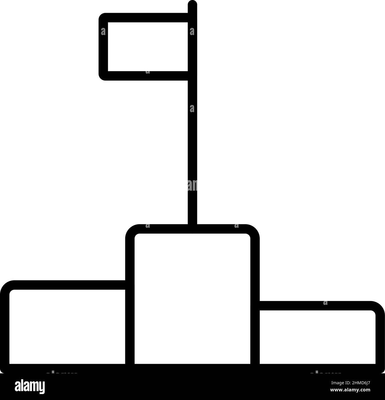 Pedestal Icon. Bold outline design with editable stroke width. Vector ...