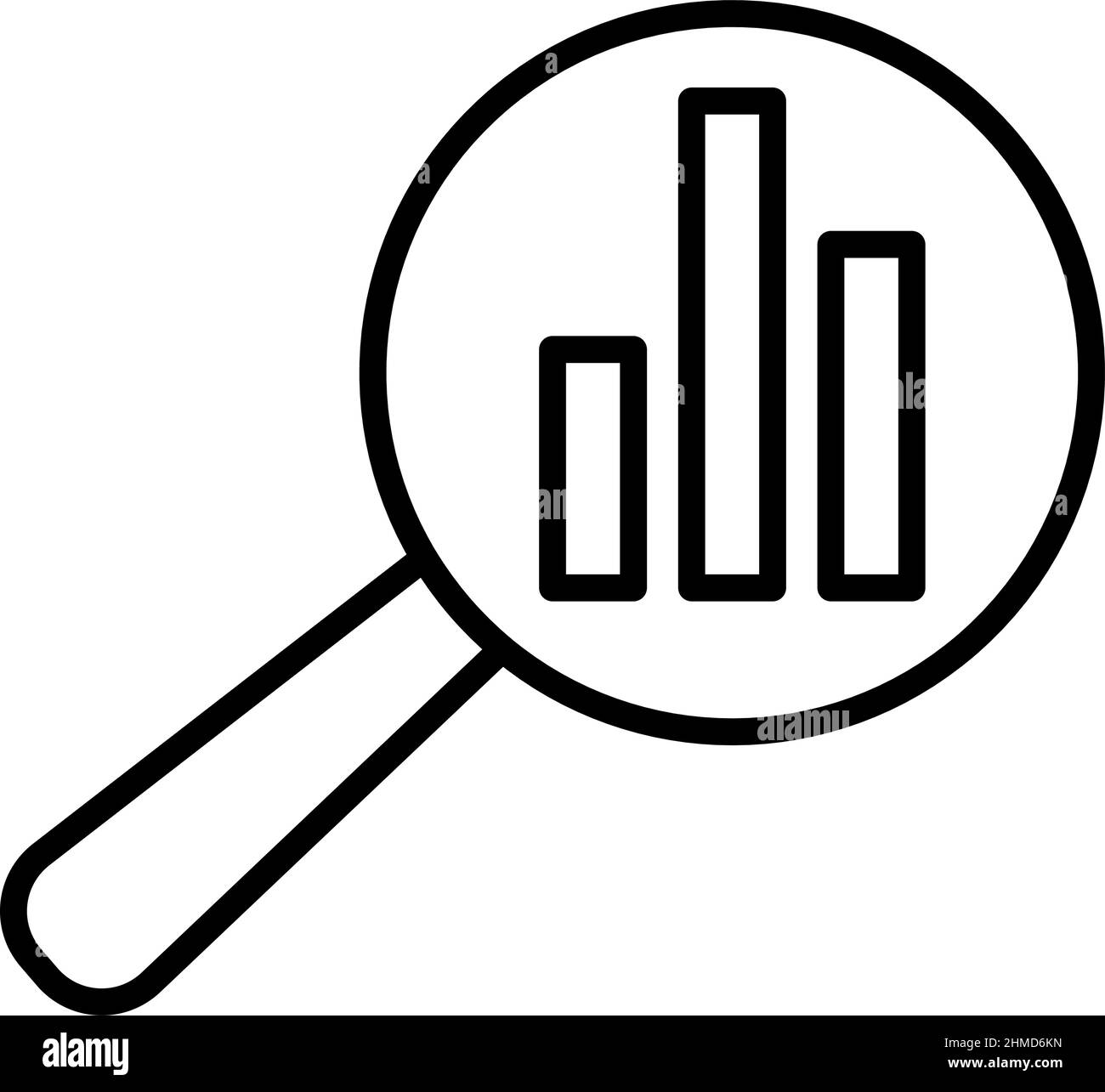 Analytics Icon Bold Outline Design With Editable Stroke Width Vector Illustration Stock Vector