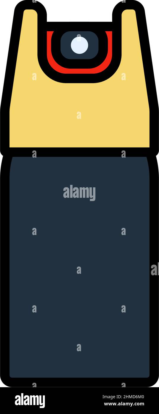 Pepper Spray Icon. Editable Bold Outline With Color Fill Design. Vector ...