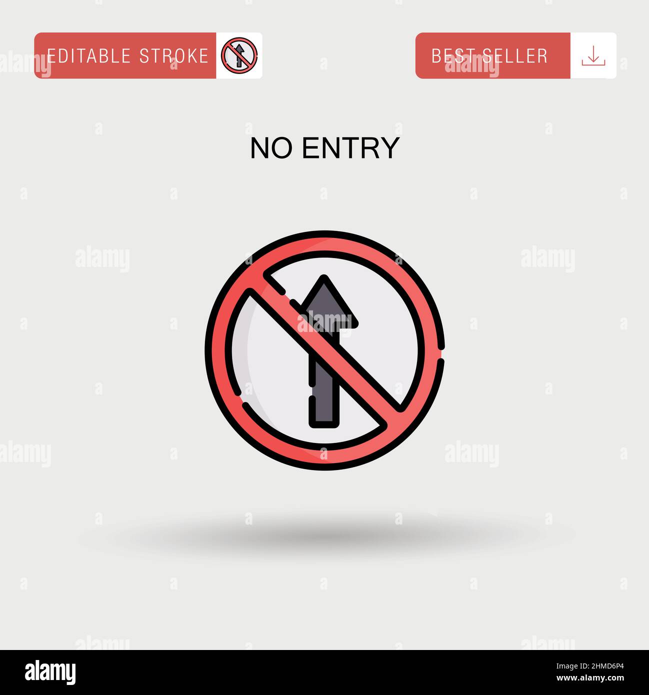 No entry Simple vector icon Stock Vector Image & Art - Alamy