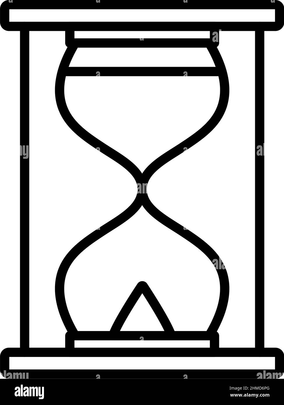 Hourglass Icon. Bold outline design with editable stroke width. Vector ...