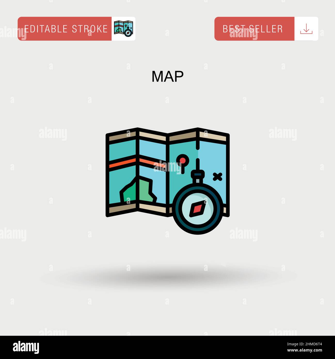 Map Simple vector icon Stock Vector Image & Art - Alamy