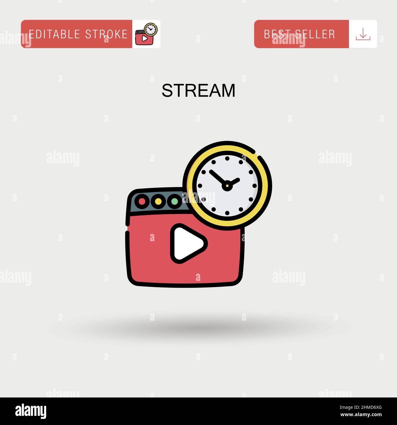 Stream Simple vector icon Stock Vector Image & Art - Alamy