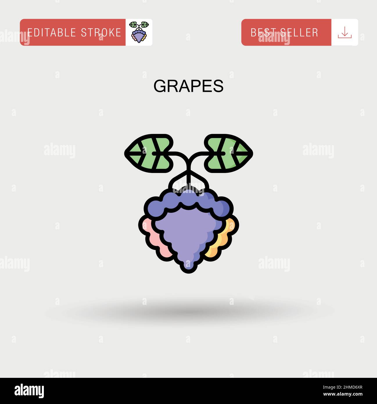 Grapes Simple vector icon Stock Vector Image & Art - Alamy