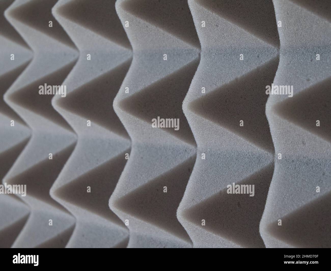 Pyramids of soundproof foam rubber, close-up. Sound-scattering material ...