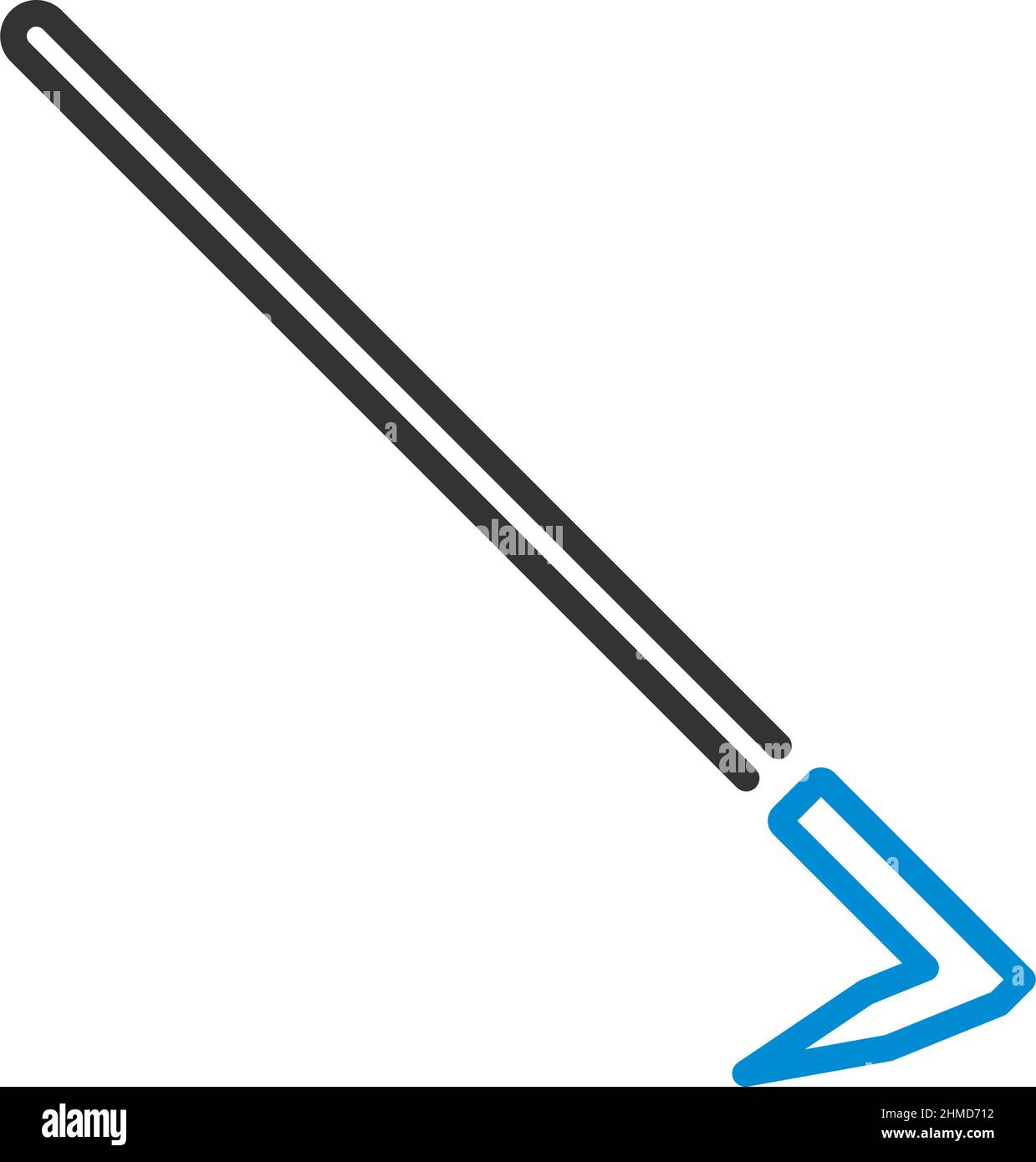 Hoe Icon. Editable Bold Outline With Color Fill Design. Vector ...