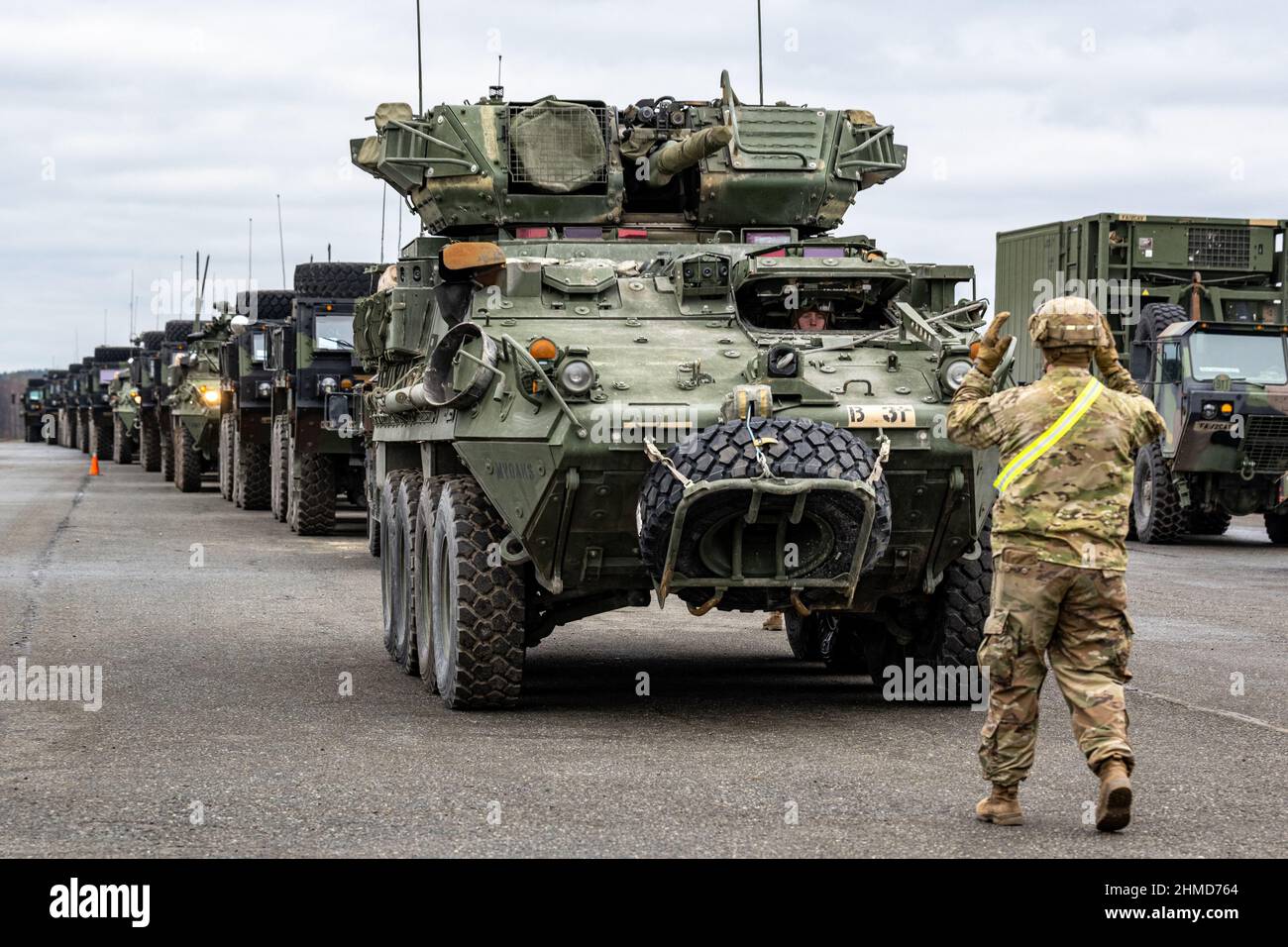 Vilseck, Germany. 09th Feb, 2022. A U.S. Army Stryker wheeled tank ...
