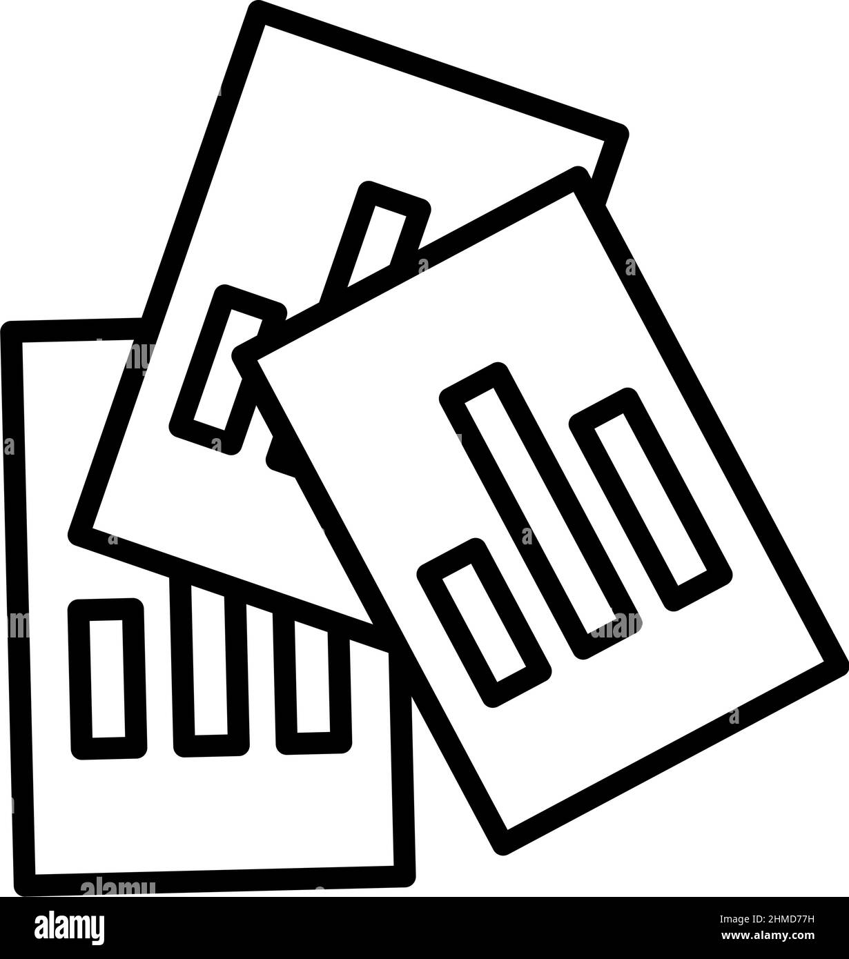 Analytics Sheets Icon Bold Outline Design With Editable Stroke Width Vector Illustration Stock