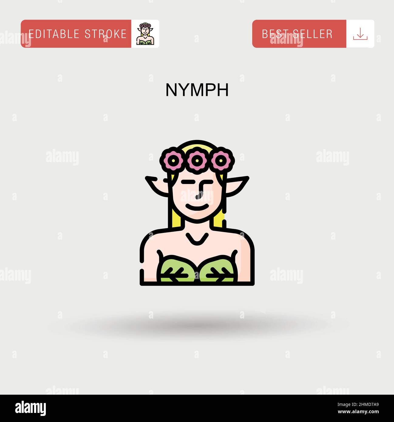 Nymph Simple vector icon Stock Vector Image & Art - Alamy