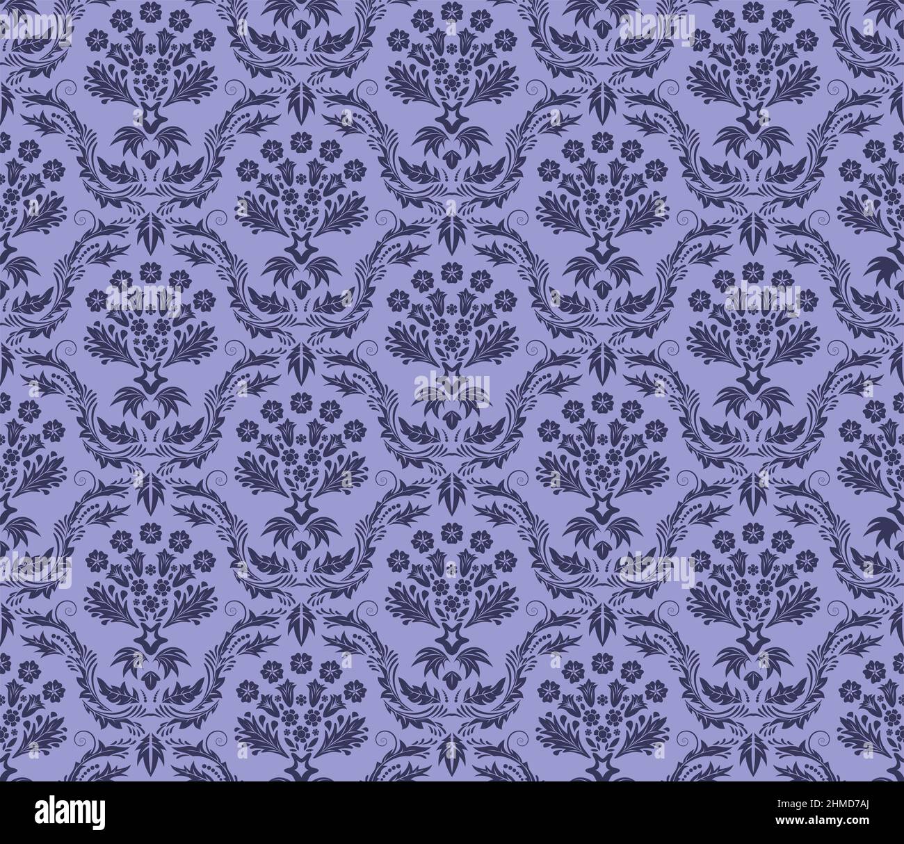 Damask Seamless Vector Pattern. Elegant Design in Royal Baroque Style ...