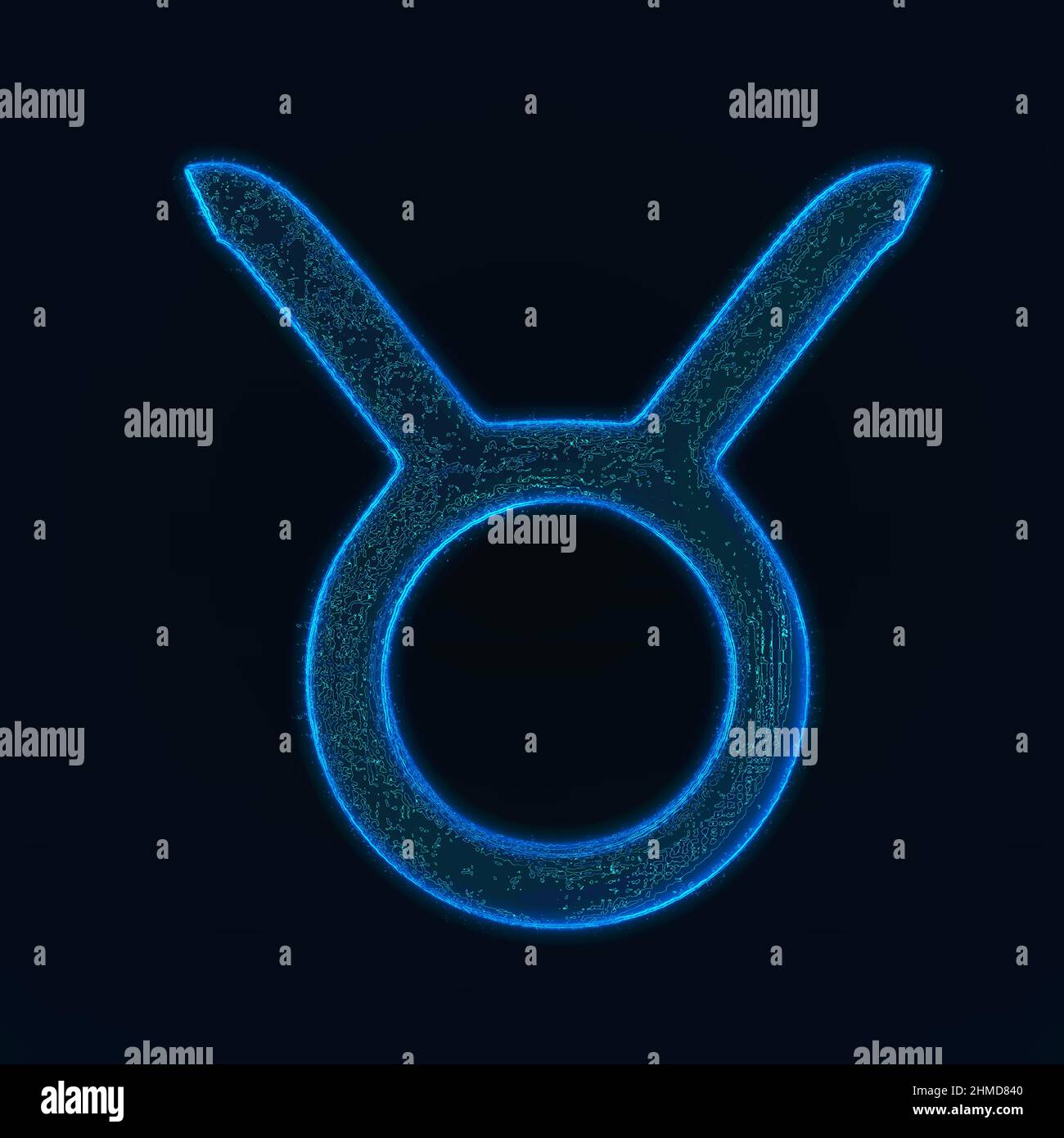 3d rendering of Modern magic witchcraft card with astrology Taurus ...