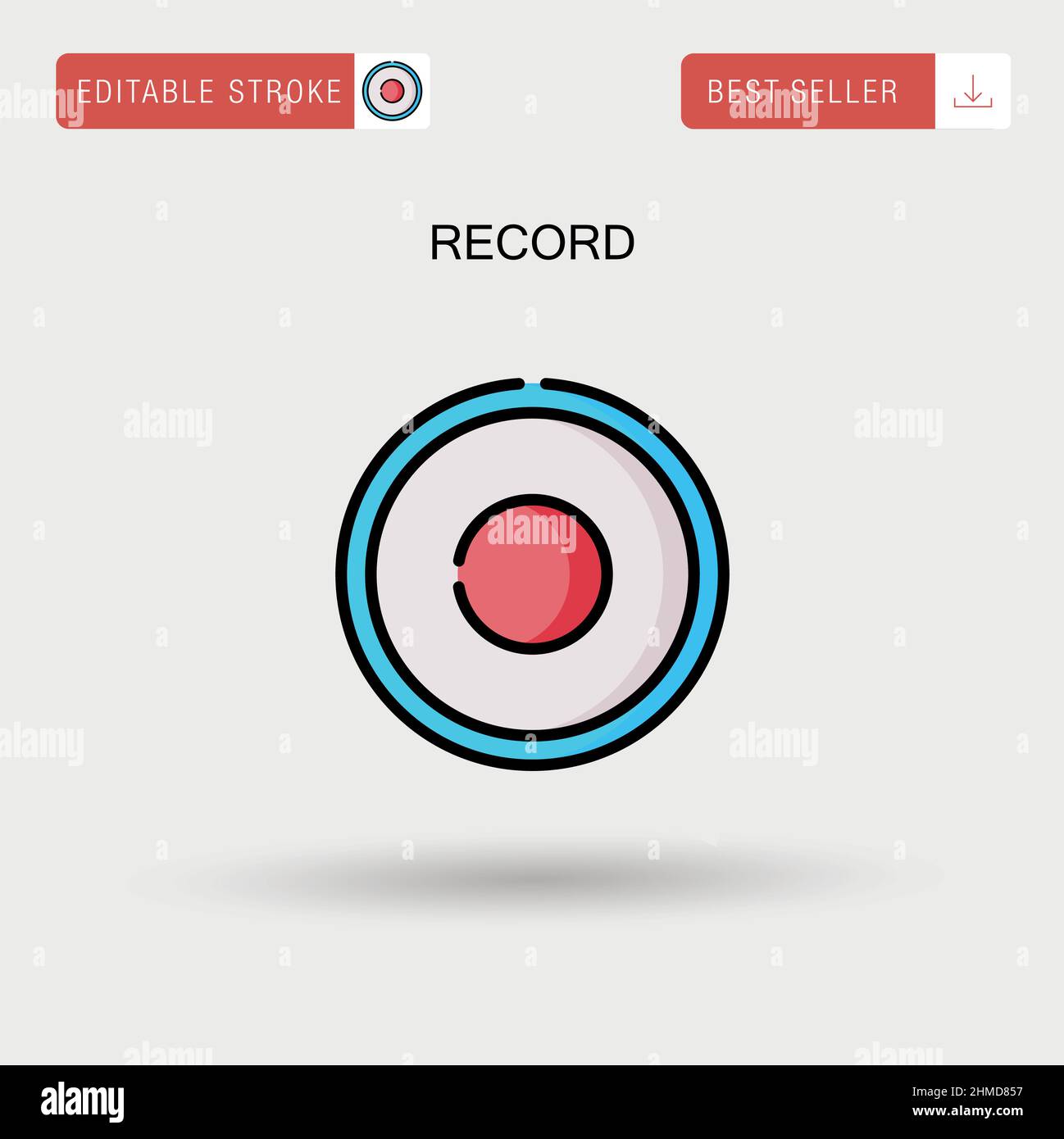 Record Simple vector icon Stock Vector Image & Art - Alamy