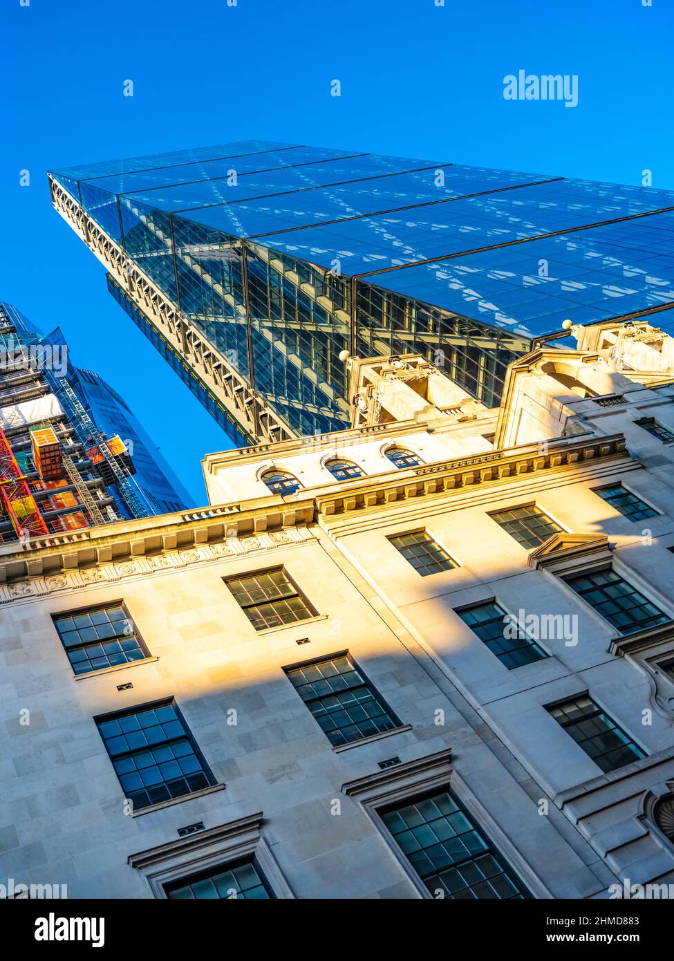 The Leadenhall Building with blue skies Stock Photo - Alamy