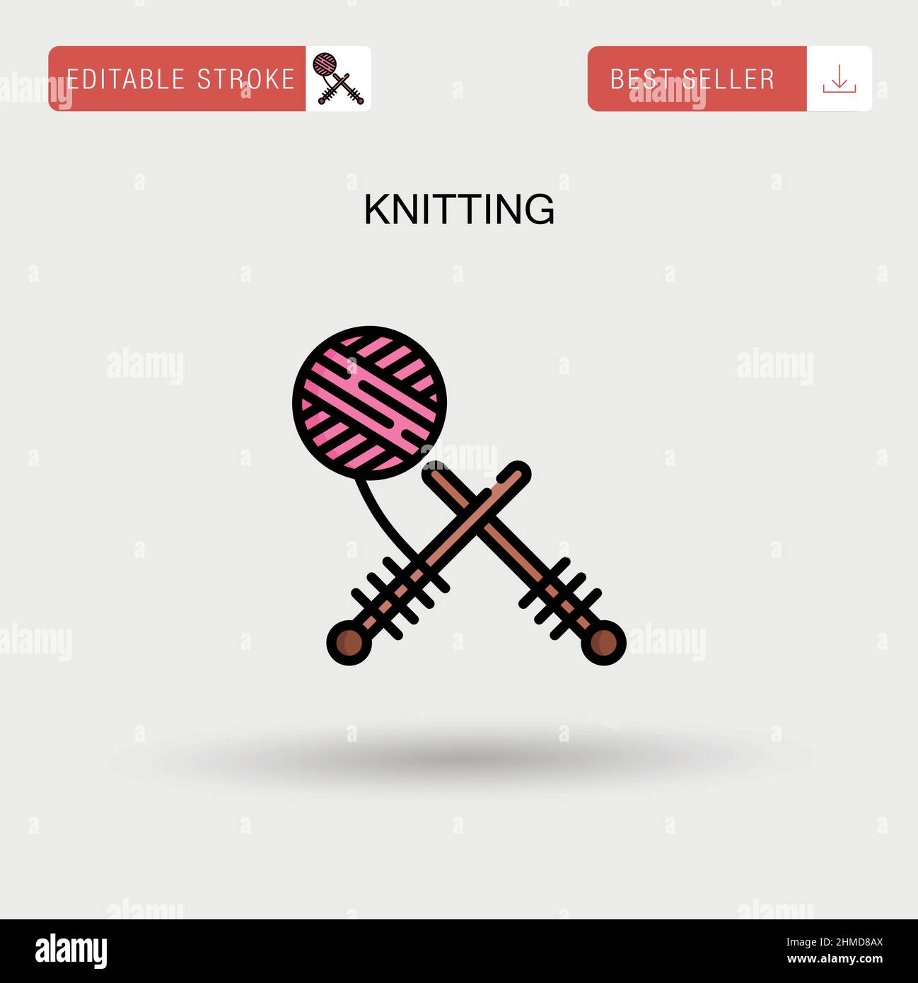 Knitting Simple vector icon Stock Vector Image & Art - Alamy