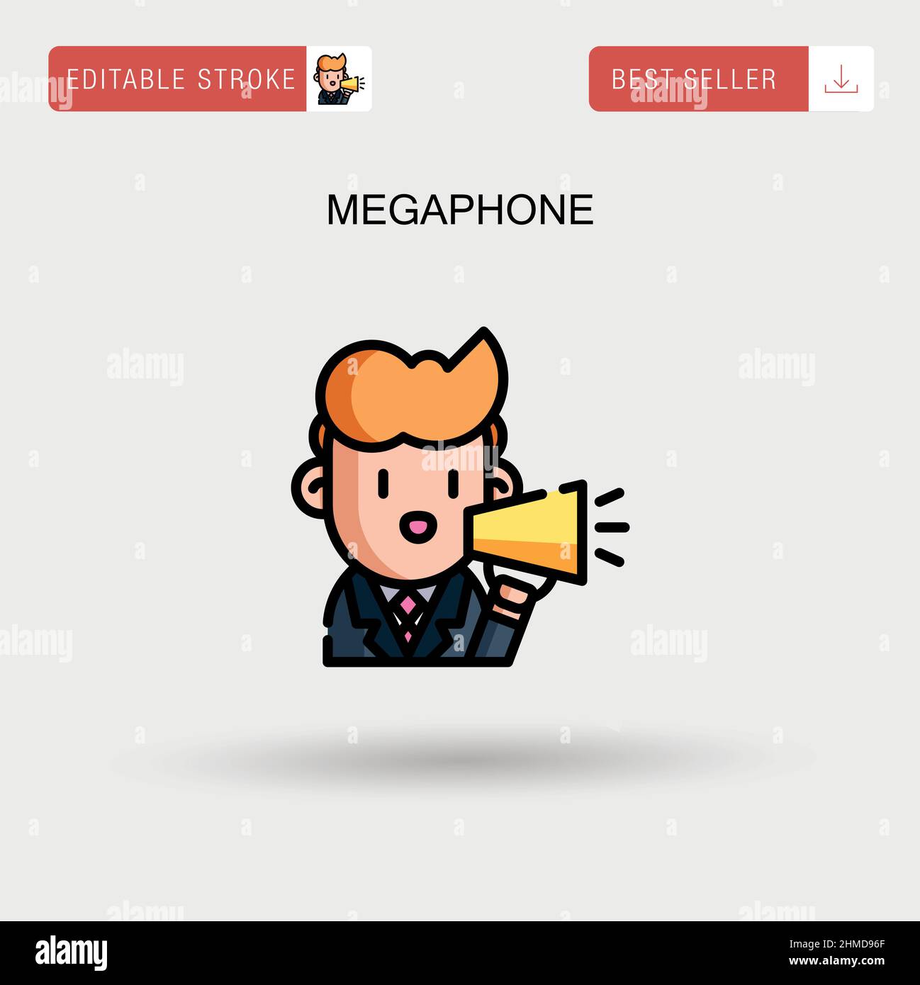 Megaphone Simple vector icon Stock Vector Image & Art - Alamy