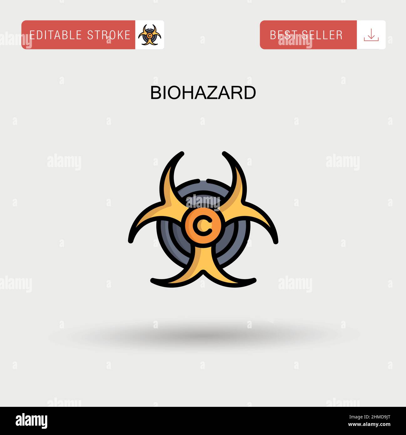 Biohazard Simple vector icon Stock Vector Image & Art - Alamy