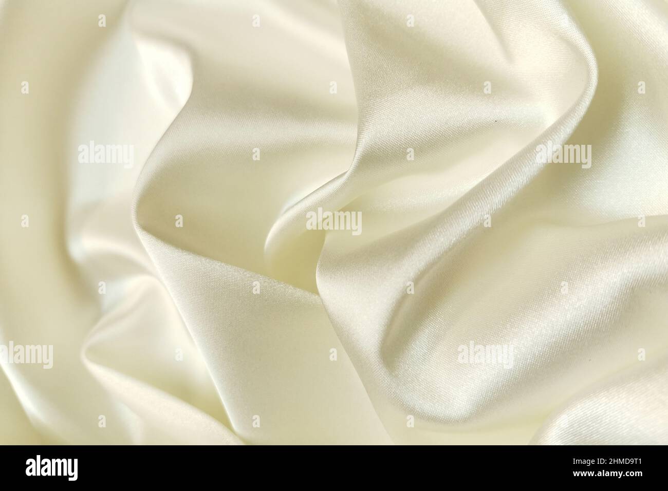 White crumpled or wavy fabric texture background. Abstract linen cloth ...
