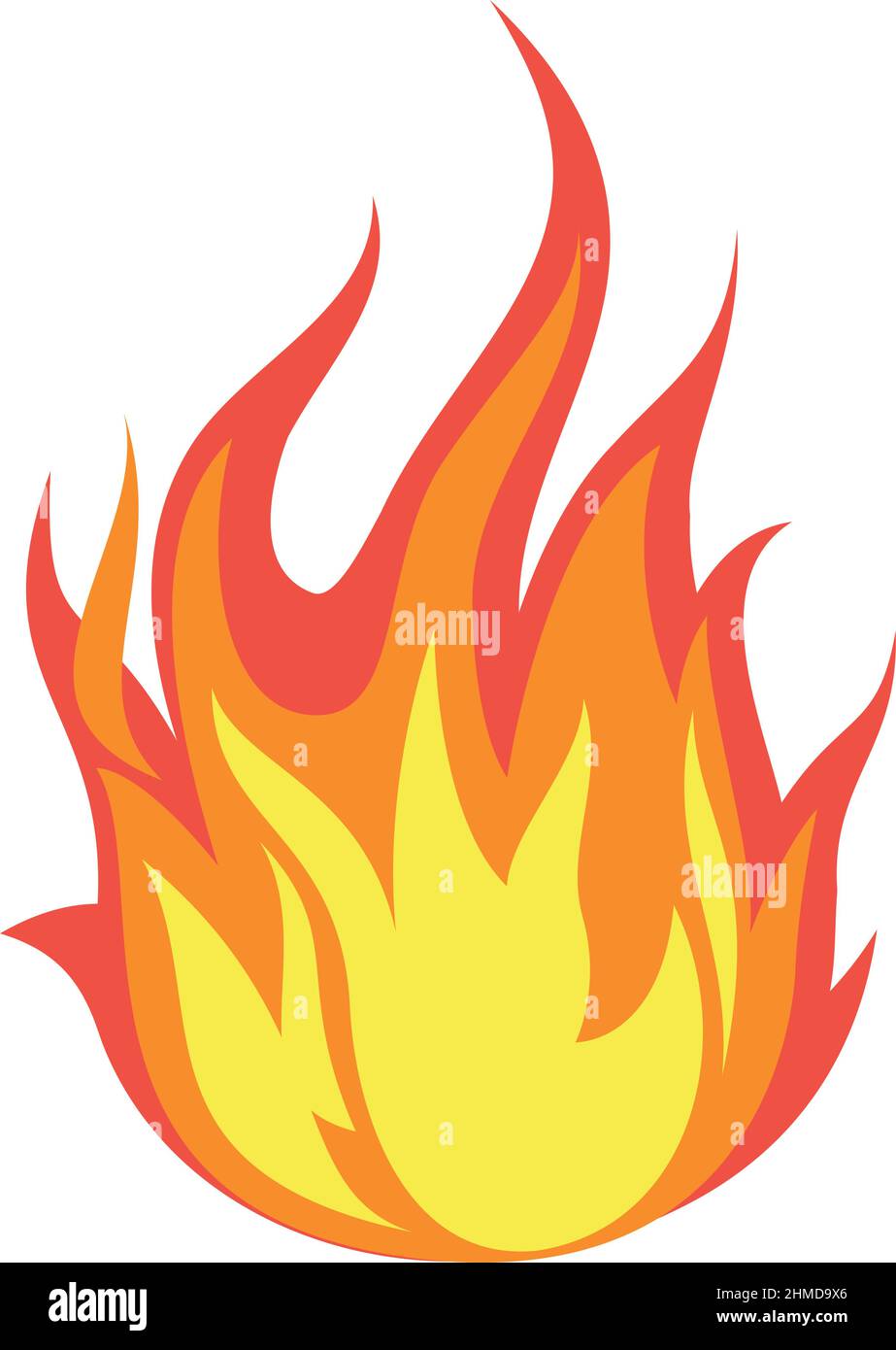 Campfire flame icon. Fire blaze cartoon effect Stock Vector Image & Art ...