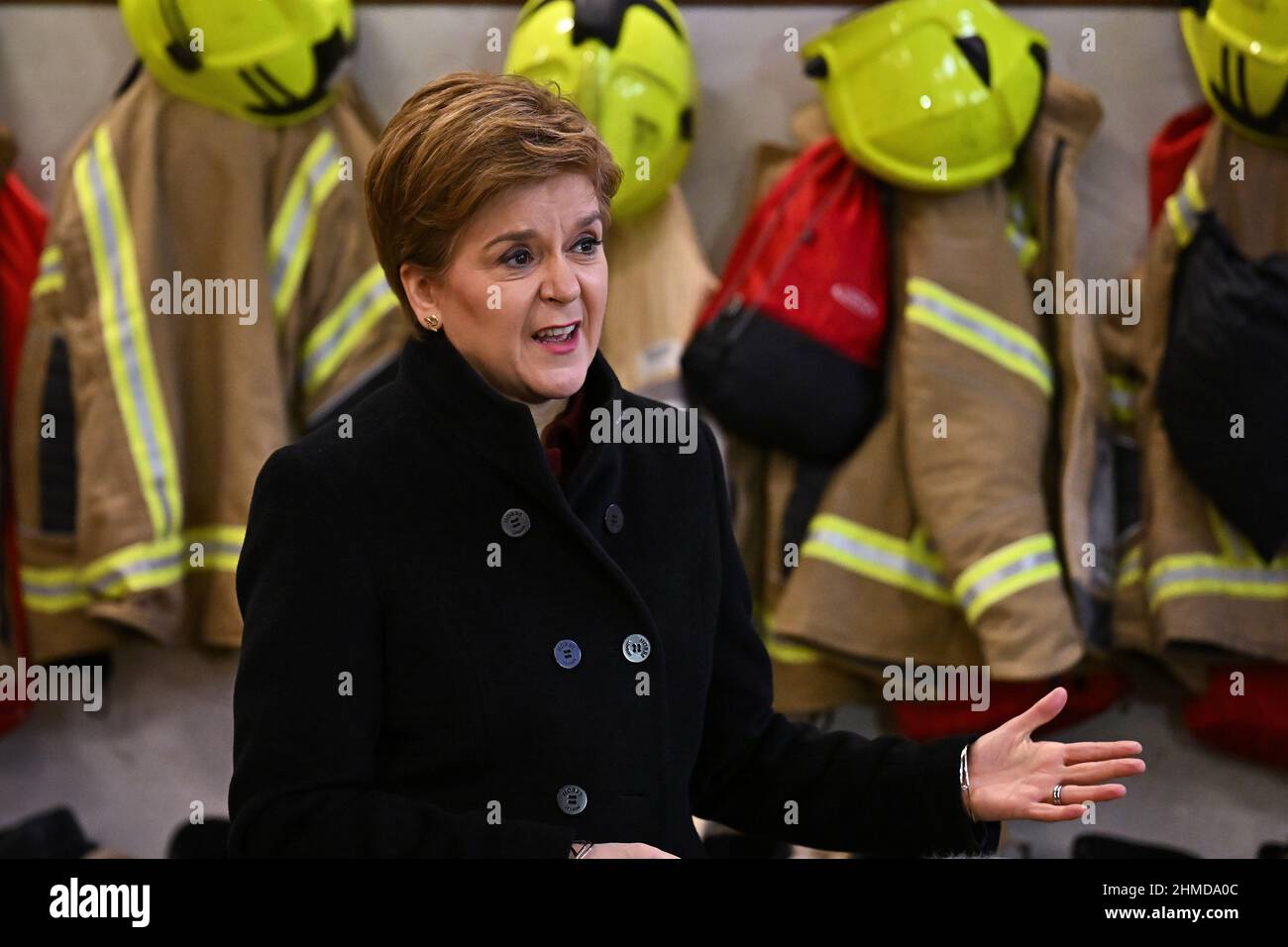 First Minister of Scotland Nicola Sturgeon during a visit to Bathgate ...
