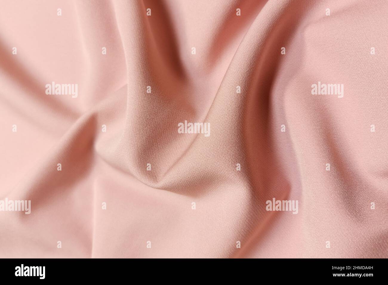 Pink crumpled or wavy fabric texture background. Abstract linen cloth ...