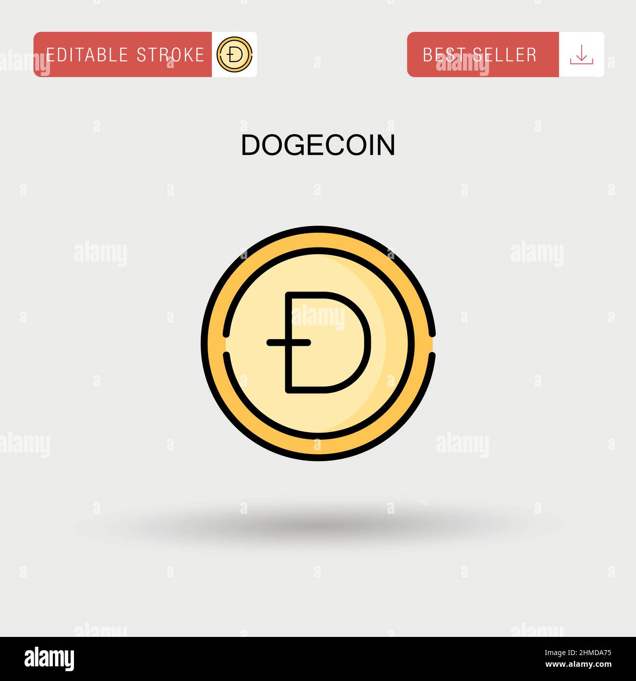 Dogecoin Simple vector icon Stock Vector Image & Art - Alamy