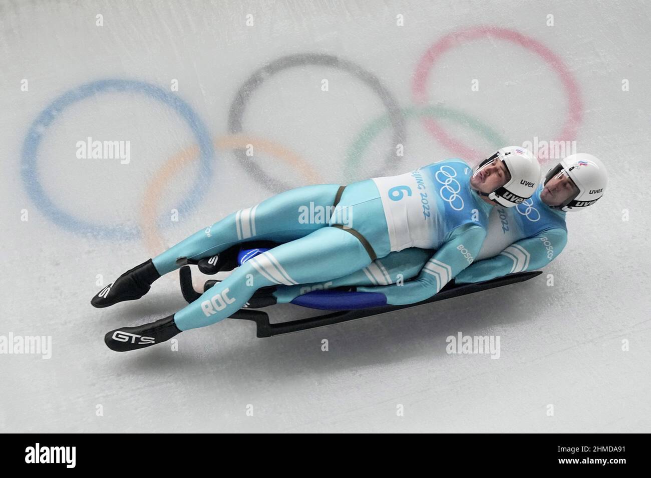 Yanqing, China. 09th Feb, 2022. Olympics, luge, doubles, 1st run at the ...