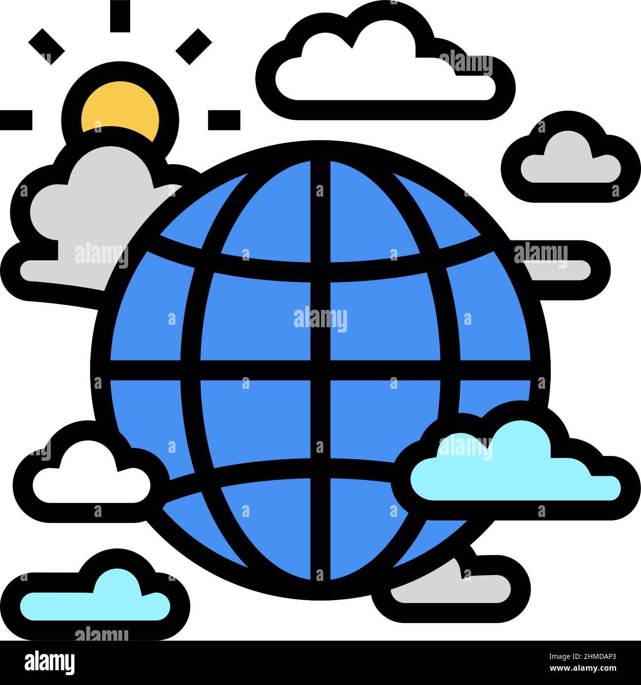 global climate color icon vector illustration Stock Vector Image & Art ...