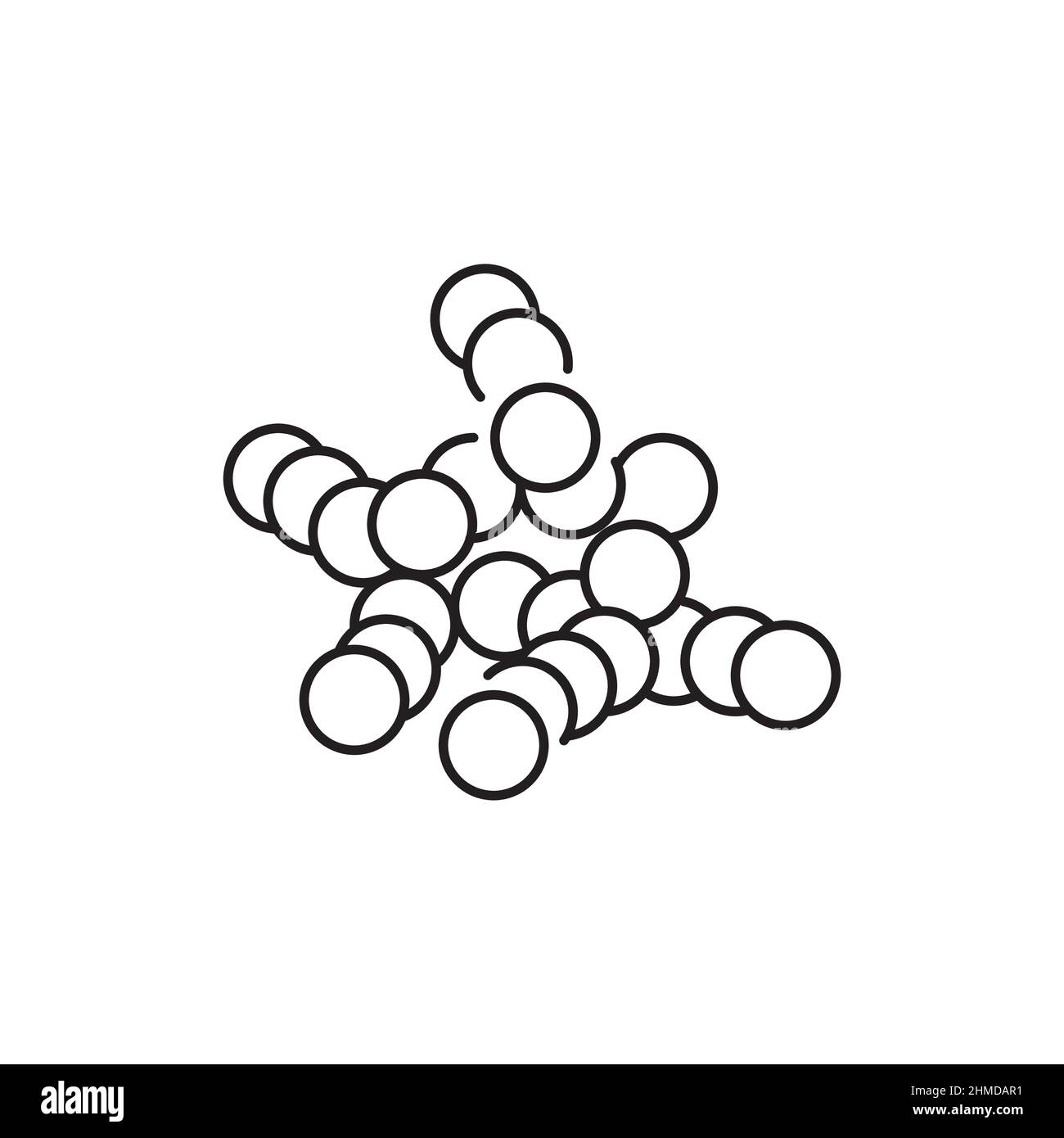 Streptococcus bacteria color line icon. Human diseases. Pictogram for ...