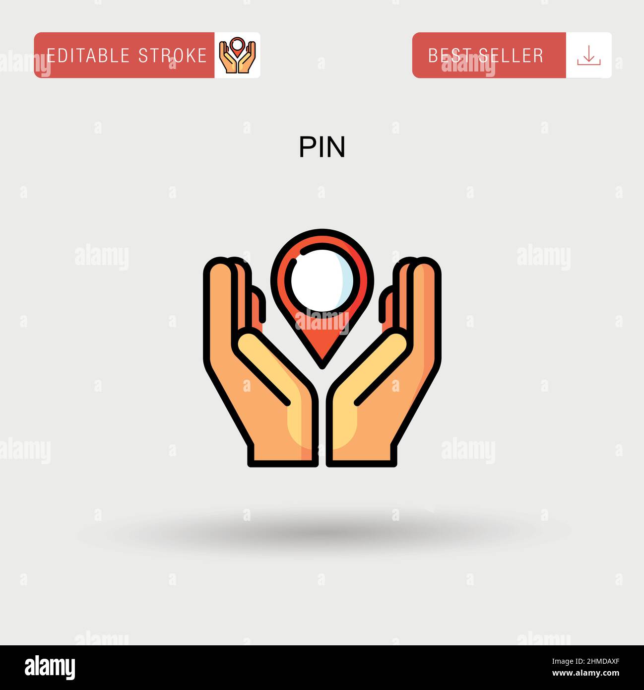 Pin Simple vector icon Stock Vector Image & Art - Alamy