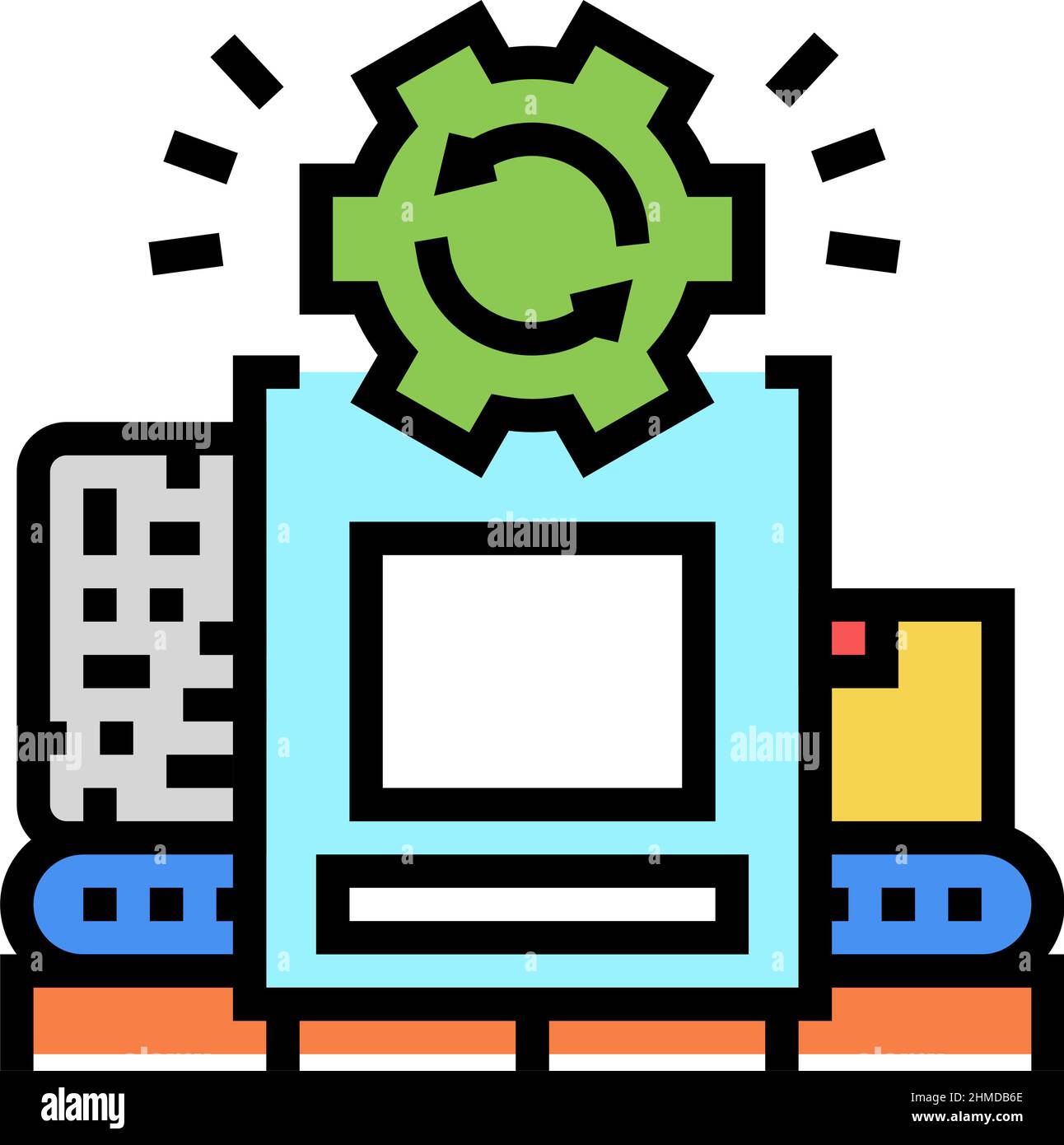 recycle plant color icon vector illustration Stock Vector Image & Art ...