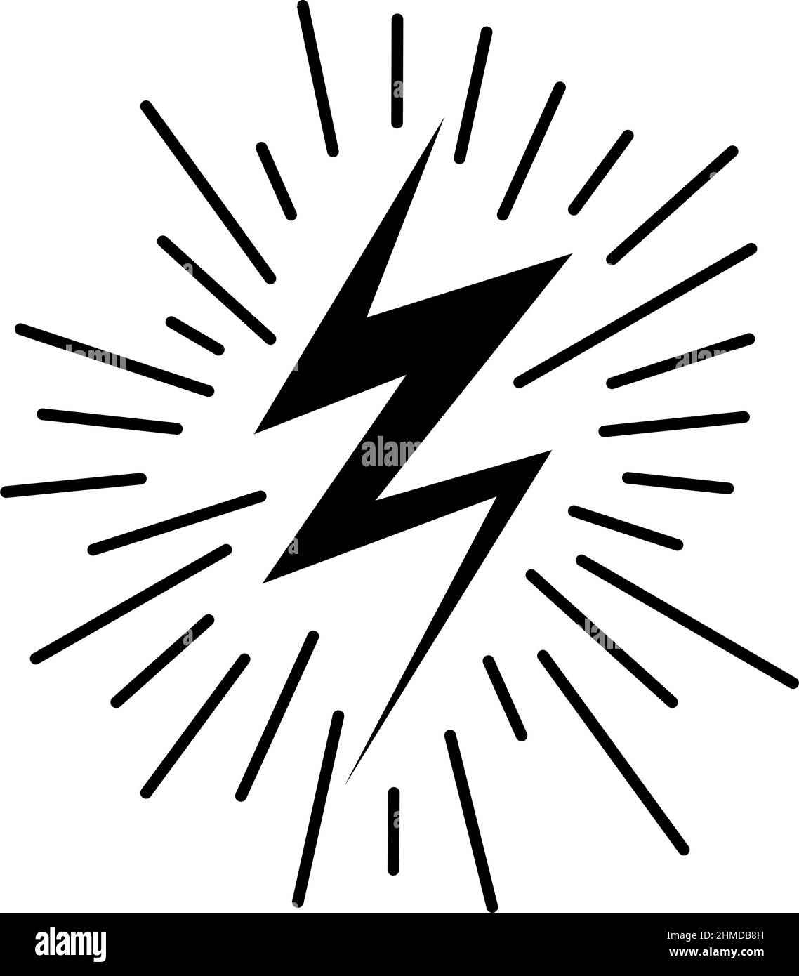 Lightning bolt illustration vintage Stock Vector Images - Alamy