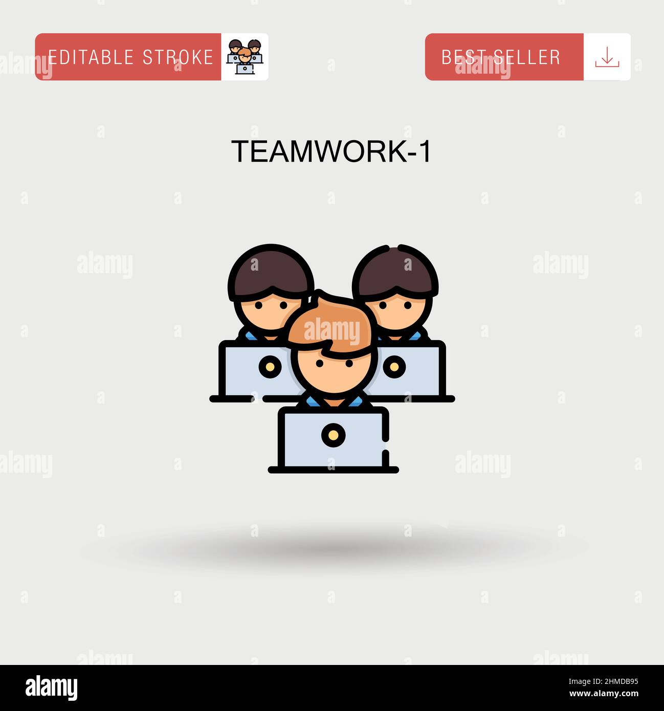 Teamwork-1 Simple vector icon Stock Vector Image & Art - Alamy