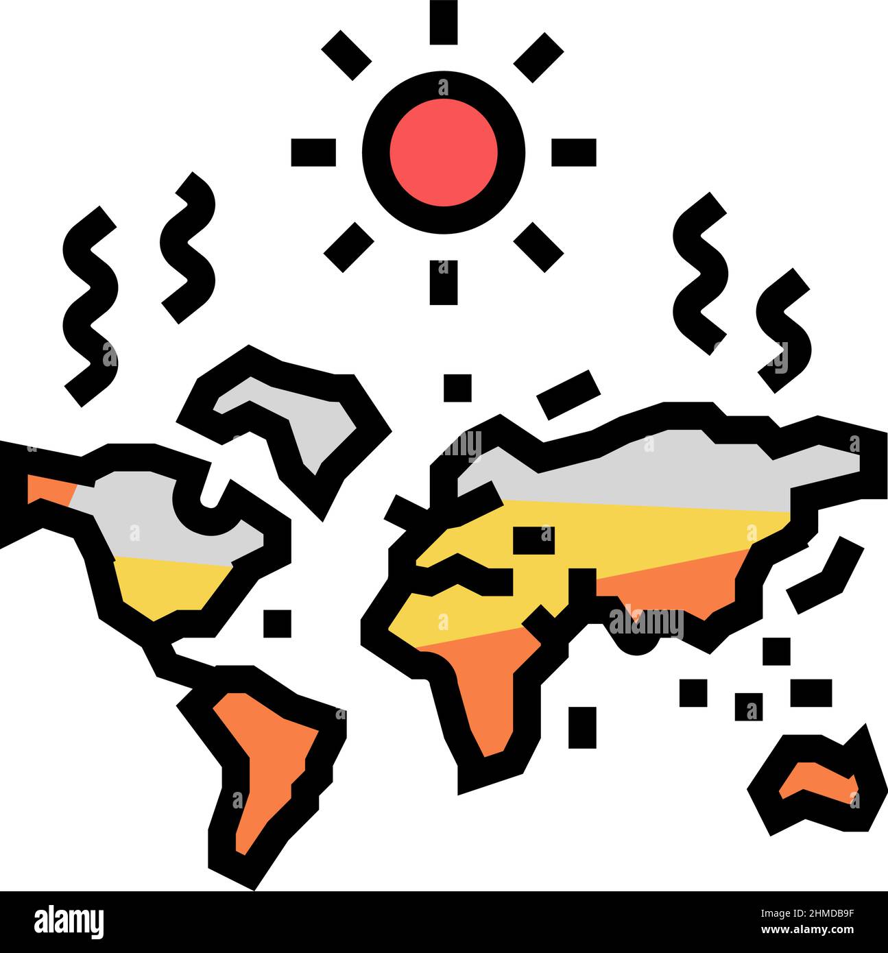 drought map color icon vector illustration Stock Vector Image & Art - Alamy