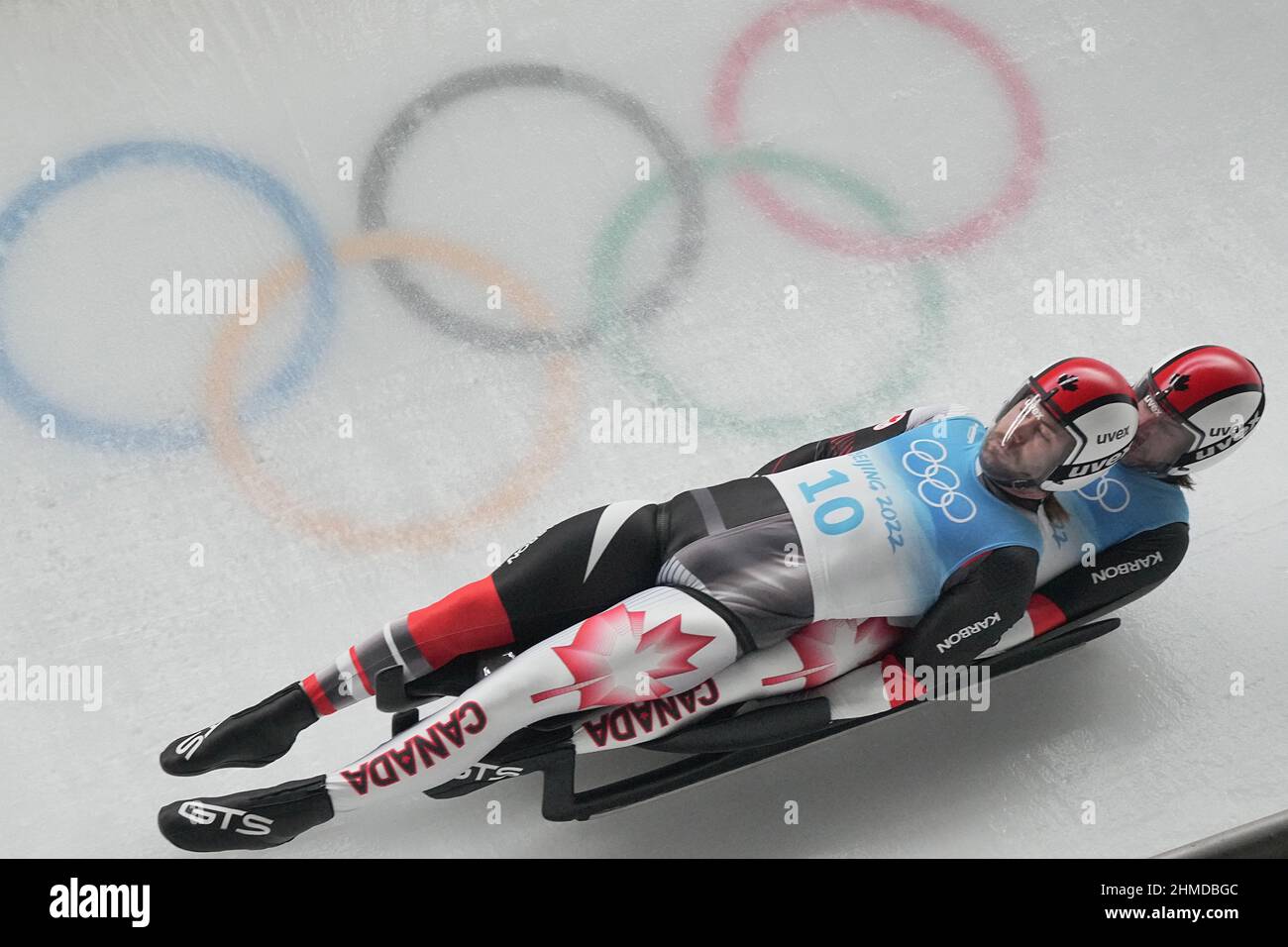 Yanqing, China. 09th Feb, 2022. Olympics, luge, doubles, 1st run at the ...