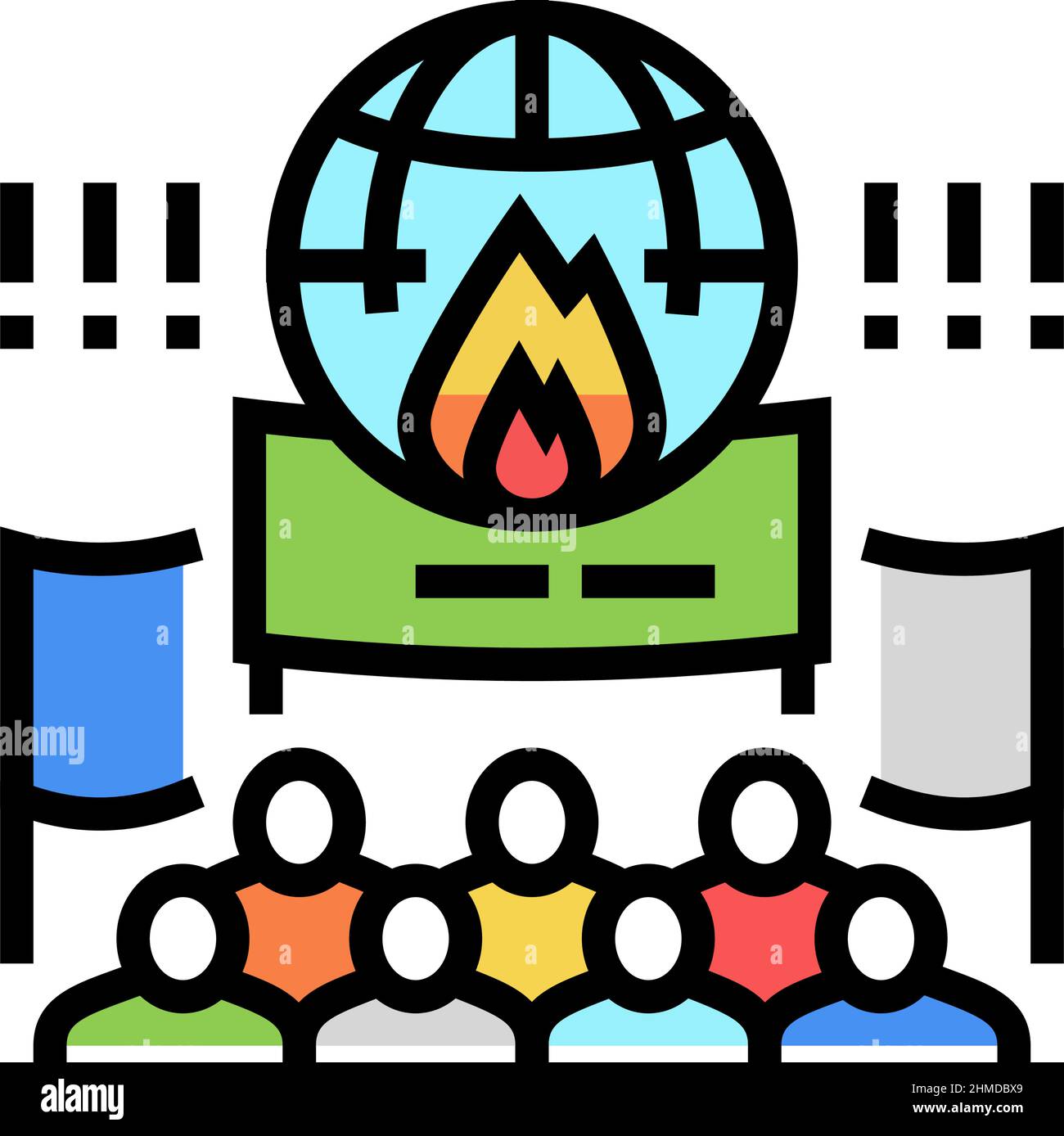 activist climate change color icon vector illustration Stock Vector ...