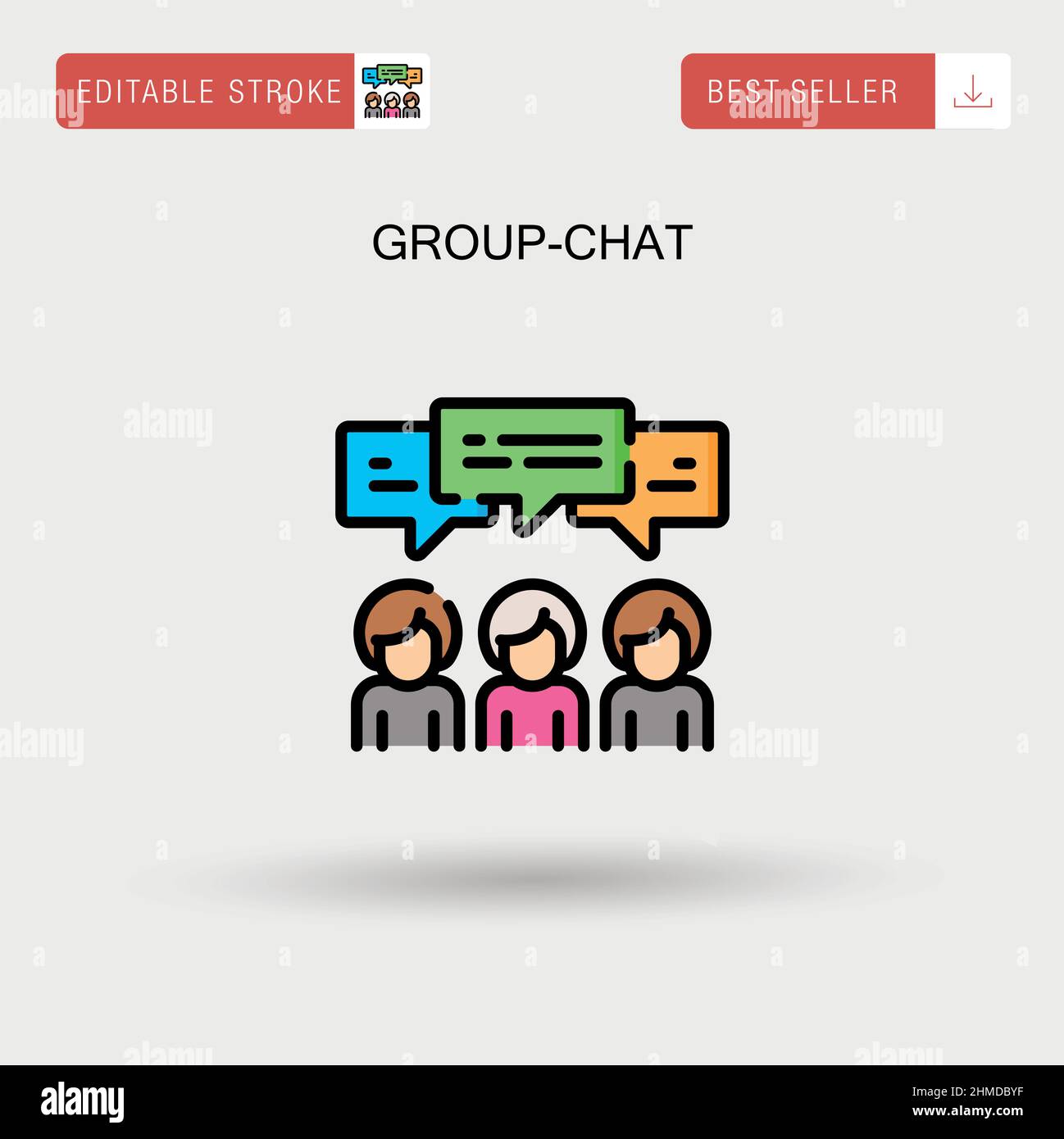 Group conversation icon Stock Vector Images - Alamy