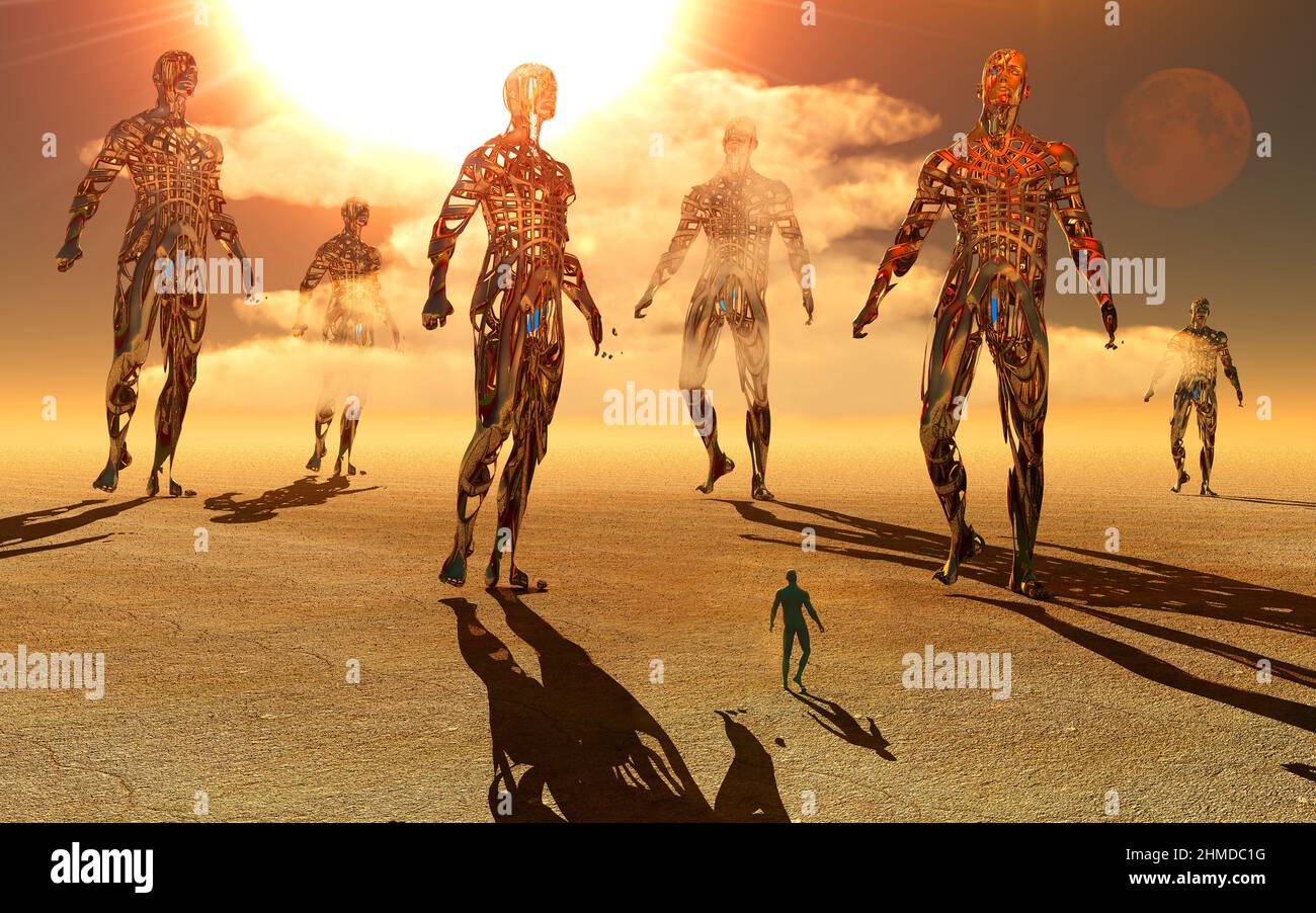 Man & Machines Stock Photo - Alamy